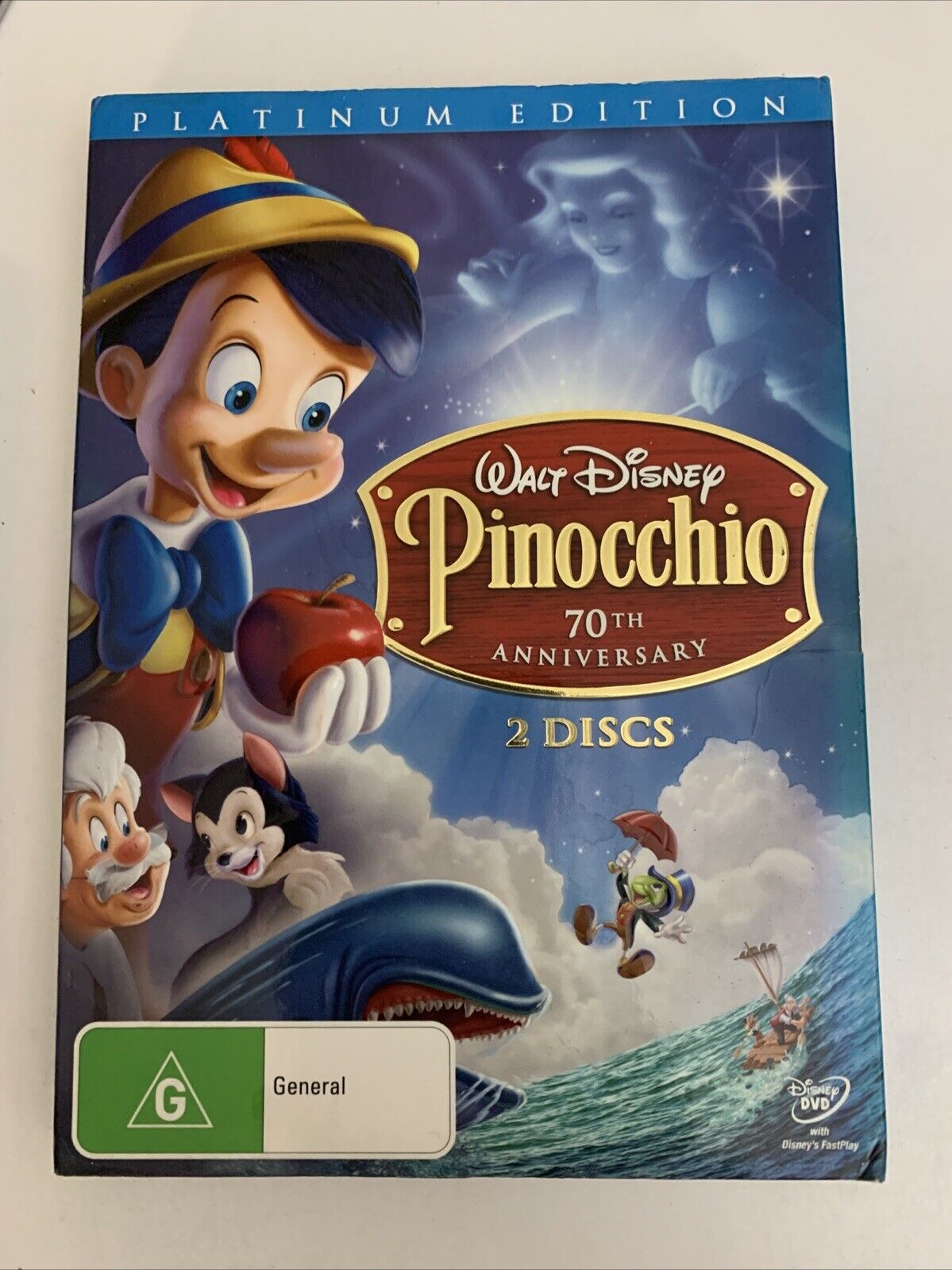 Pinocchio : Disney 70th Anniversary Platinum Edition (DVD, 1940) Anima ...