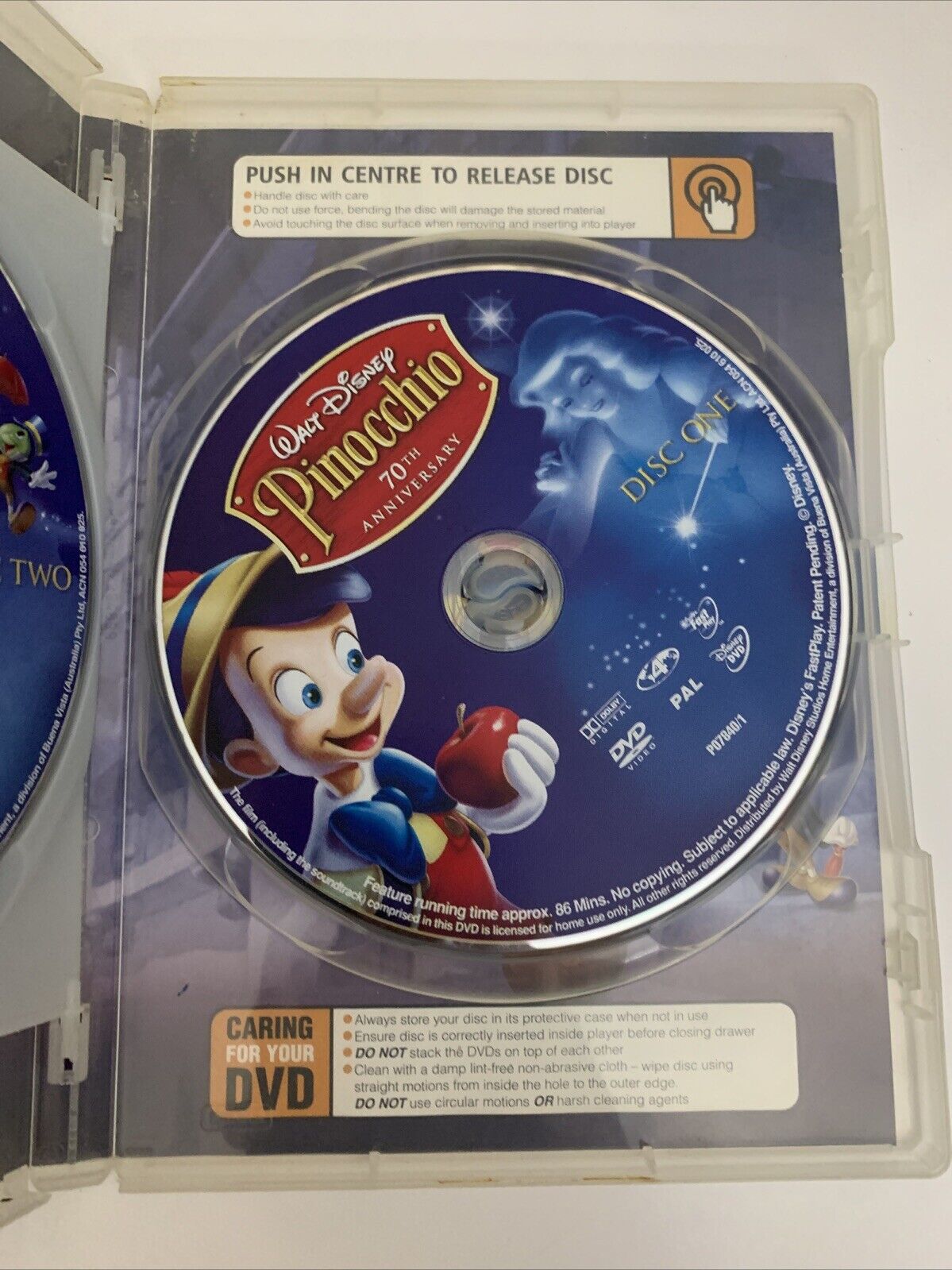 Pinocchio : Disney 70th Anniversary Platinum Edition (DVD, 1940) Anima ...