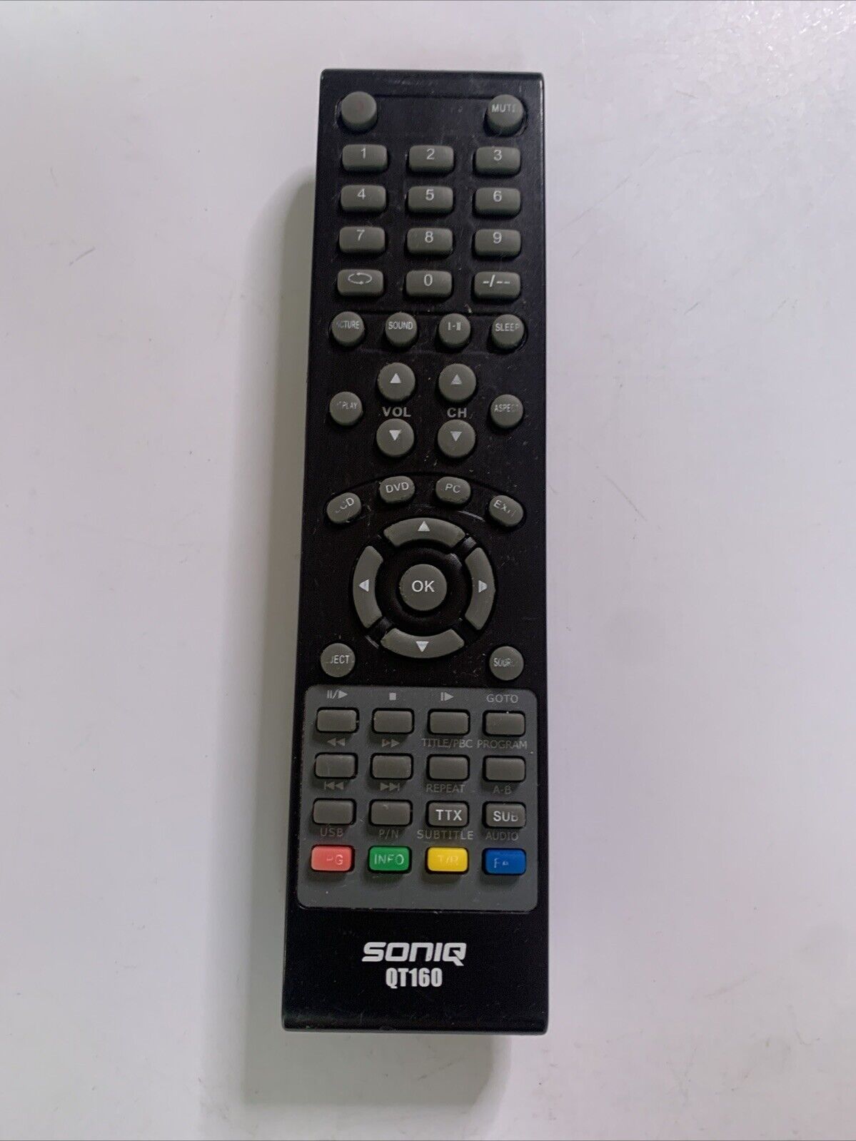Genuine Soniq QT160 Remote Control for Soniq TV – Retro Unit