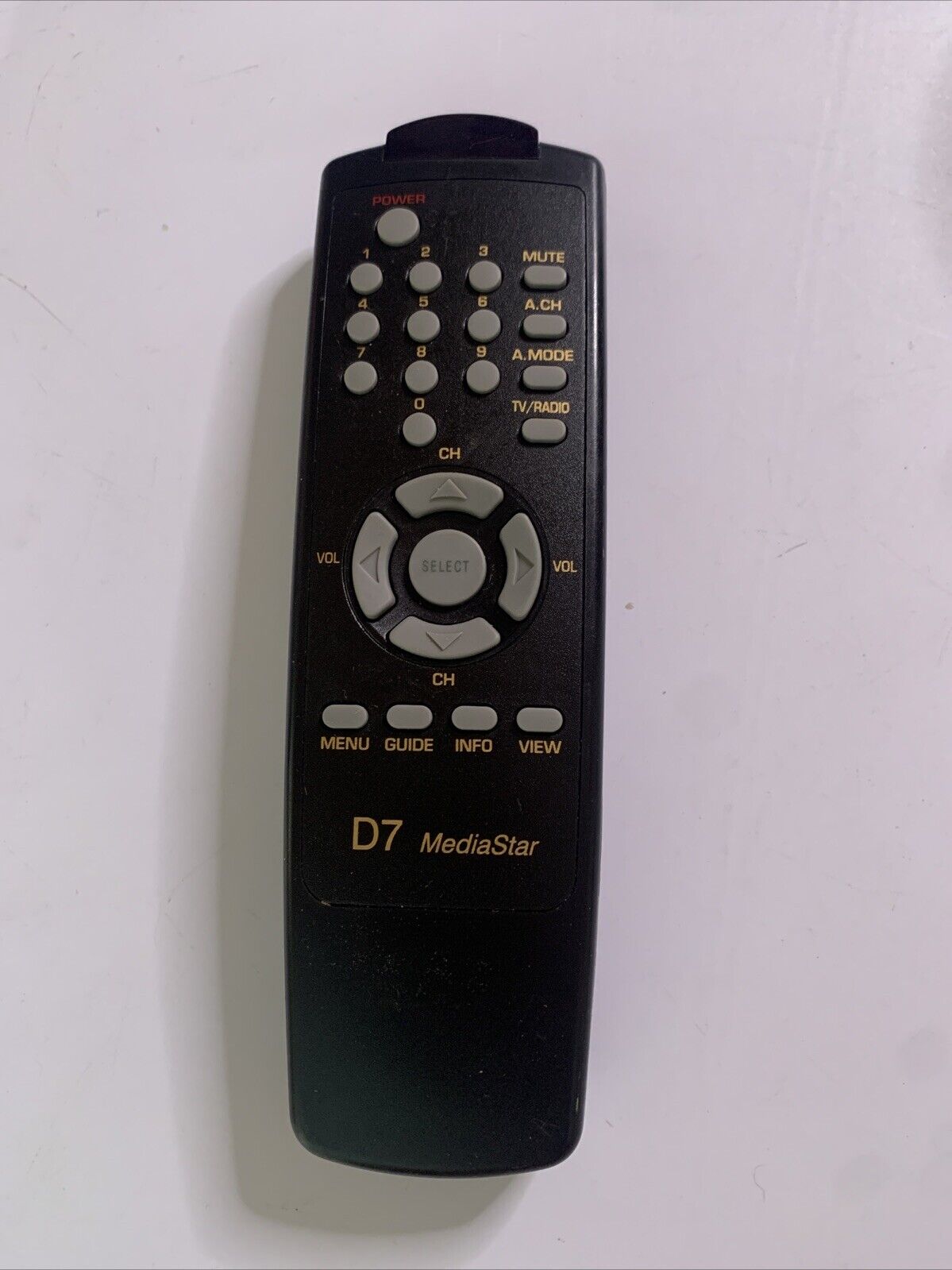 Genuine MediaStar TV Remote Control D7 – Retro Unit