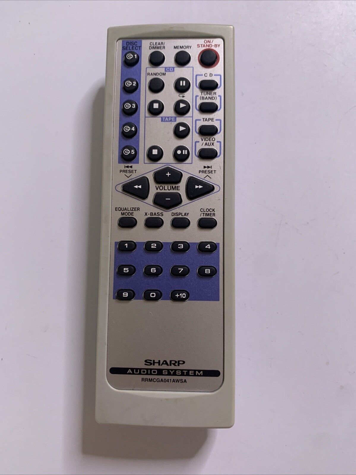 Genuine Sharp RRMCGA041AWSA Remote Control For Sharp Audio HiFi CD Cas ...