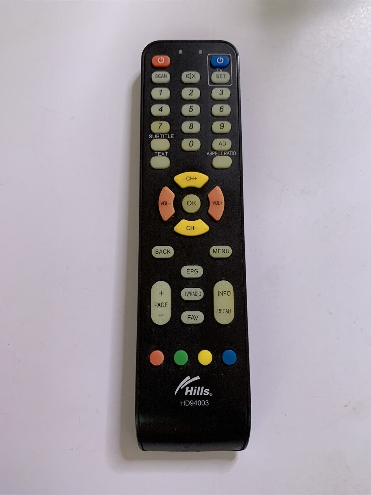 Genuine Hills HD94003 Remote Control for Hills TV – Retro Unit