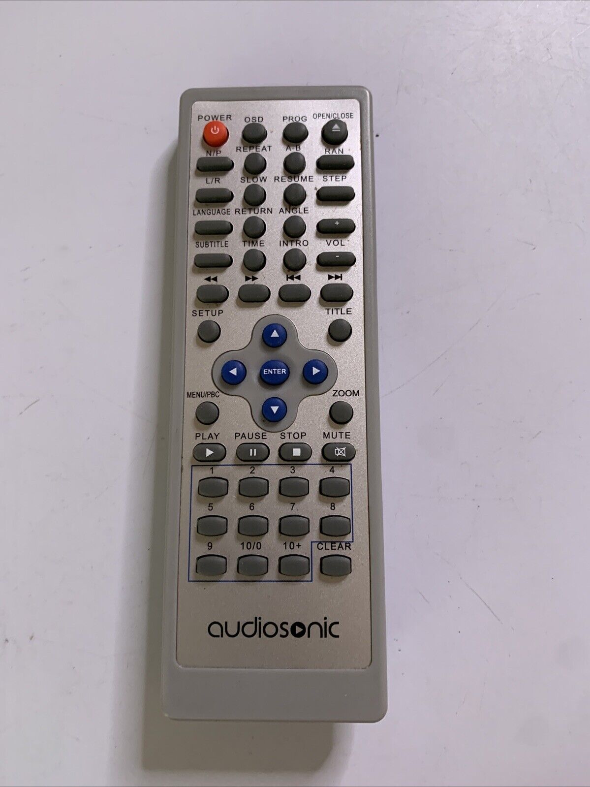 Genuine Audiosonic Remote Control For DVD Player *Missing Battery Lid ...
