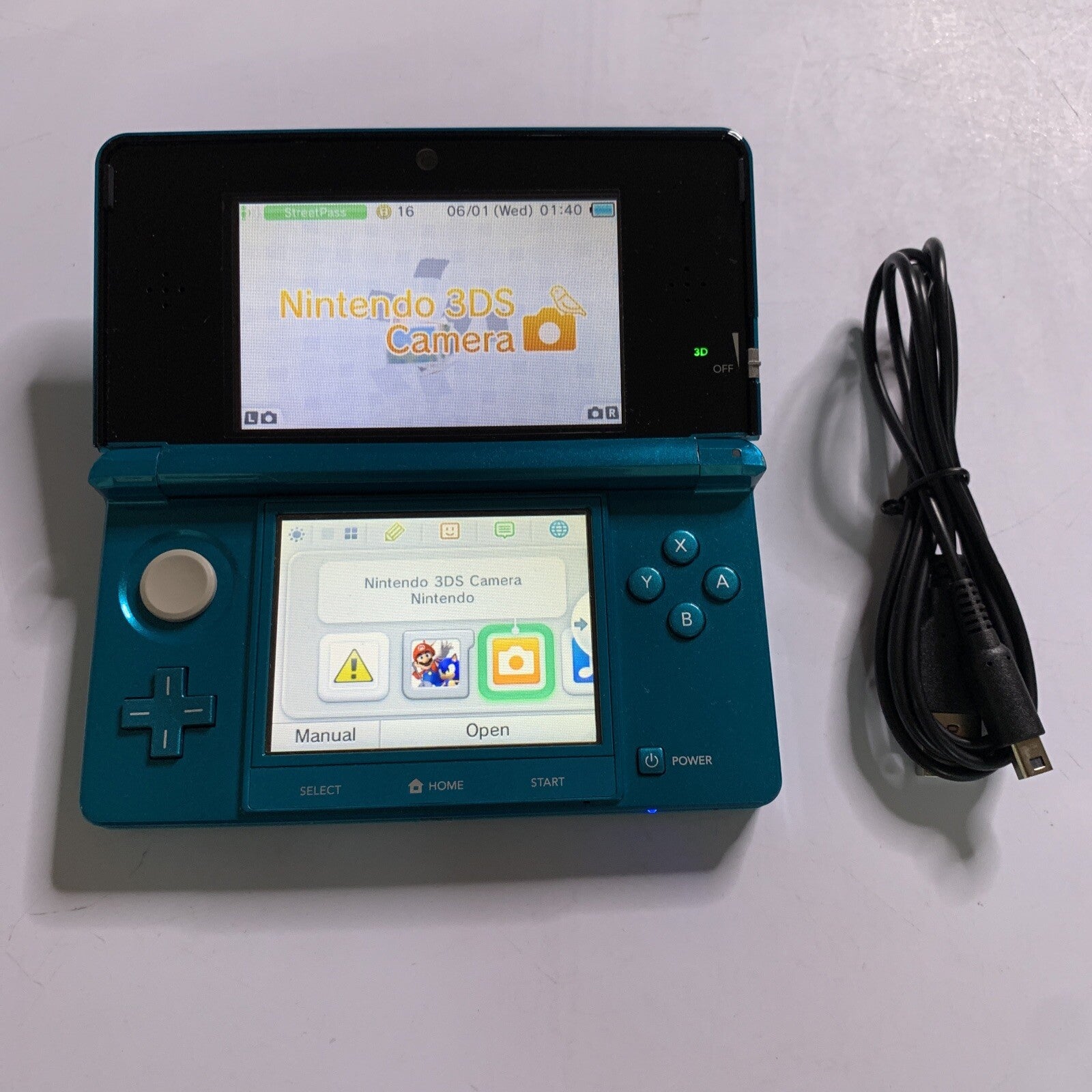 Nintendo 3DS Handheld PAL Console Aqua Blue CTR-001 – Retro Unit