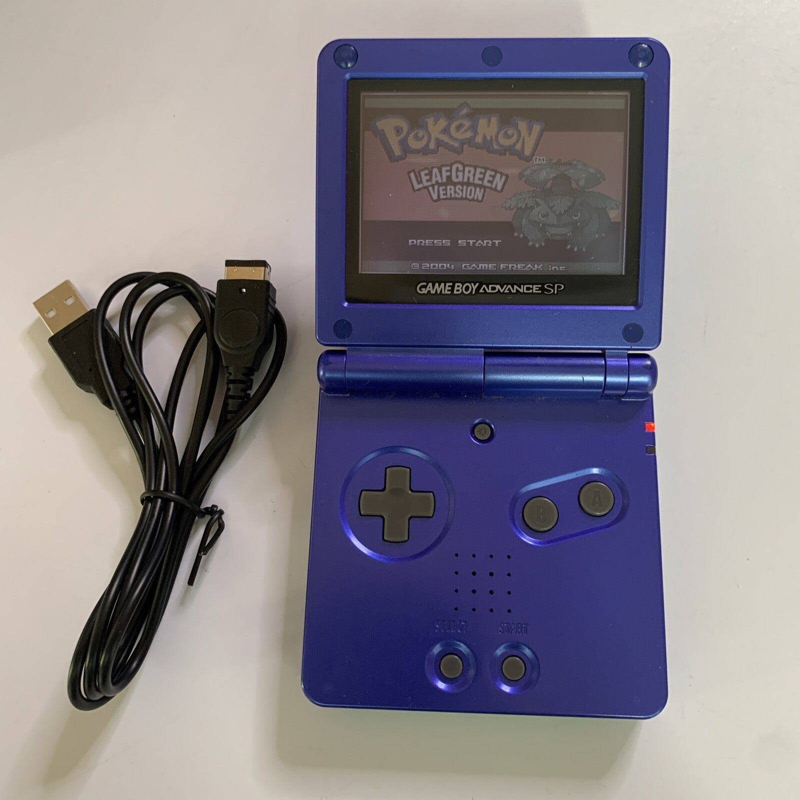 Genuine Nintendo Game Boy Advance SP Metallic Blue Handheld Portable A ...