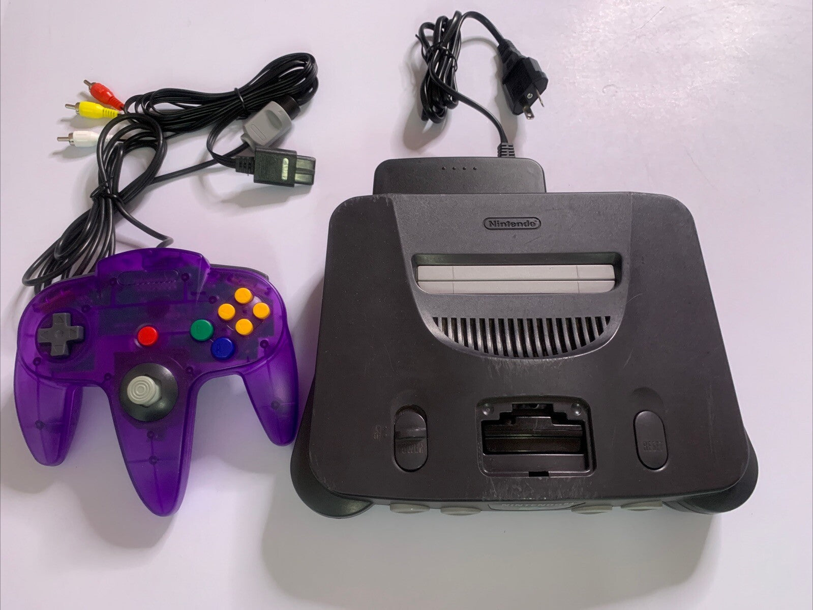 Nintendo 64 Console N64 PAL NUS-001(EUR) With Controller & AV Cable ...