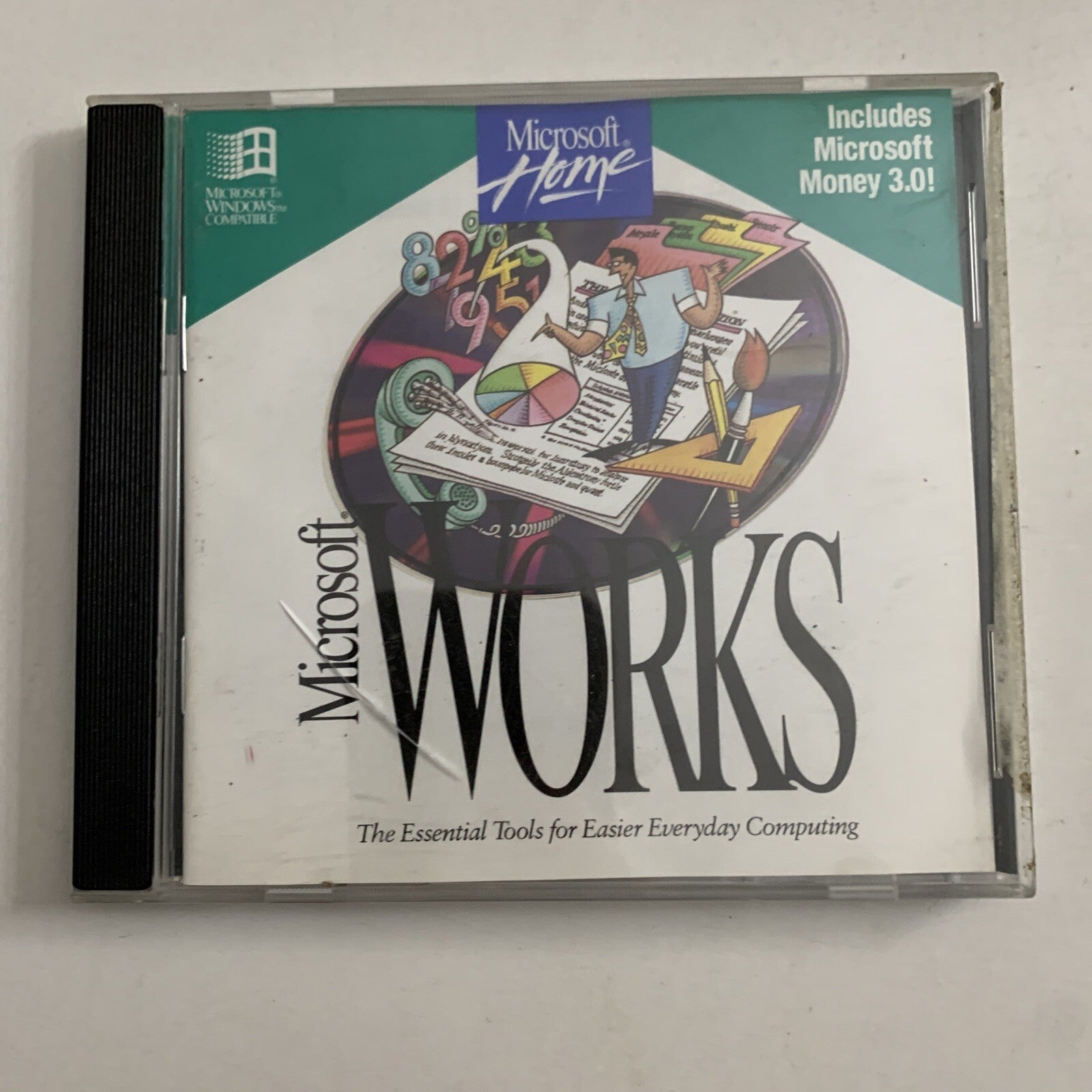 Microsoft Works 3.0 PC CD-ROM Windows Includes Microsoft Money 3.0 ...