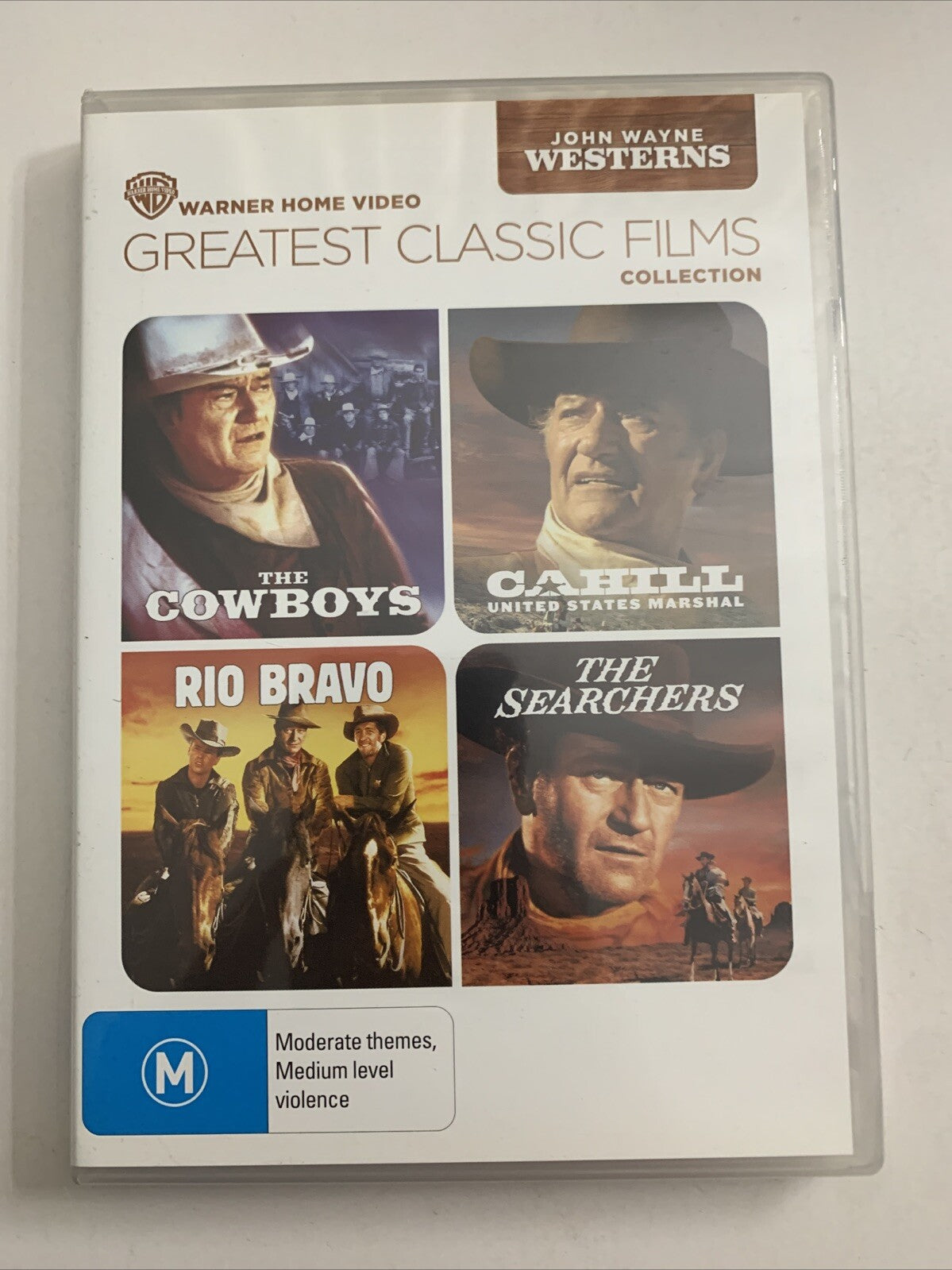 John Wayne Westerns The Searchers, Rio Bravo, Cowboys & Cahill (DVD) 4 ...