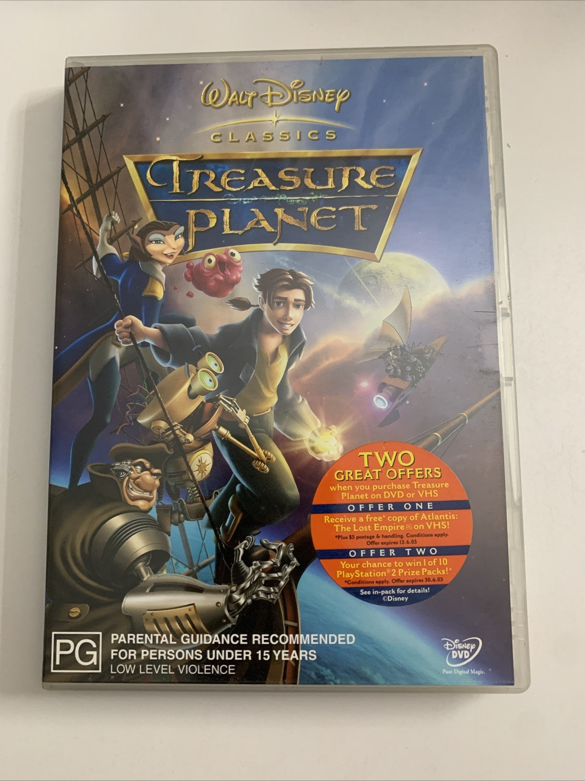 Treasure Planet (DVD, 2002) Disney Animation Film Region 4 – Retro Unit