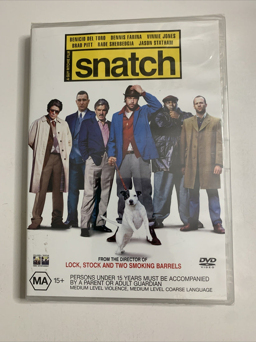 Snatch (DVD, 2000) Benicio Del Toro, Brad Pitt Region 4 NEW Sealed – Retro Unit