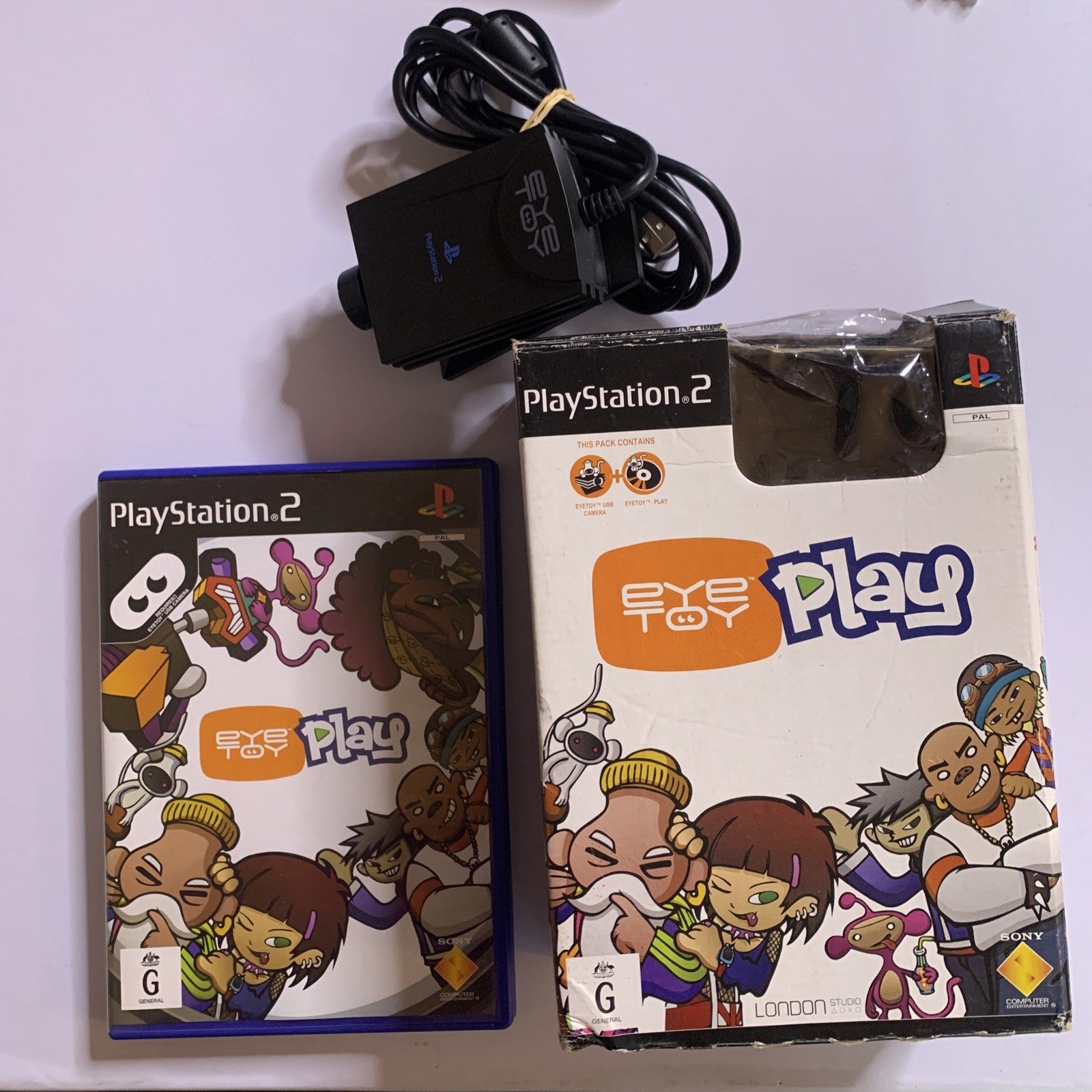 EyeToy Play Bundle PS2 Sony PlayStation 2 PAL Game + EyeToy Camera Com ...