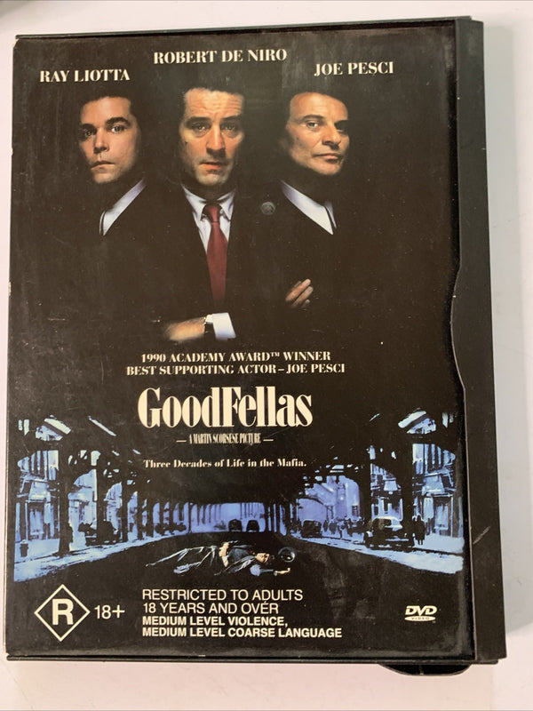 Goodfellas (DVD, 1990) Robert De Niro, Ray Liotta, Joe Pesci Region 4 ...