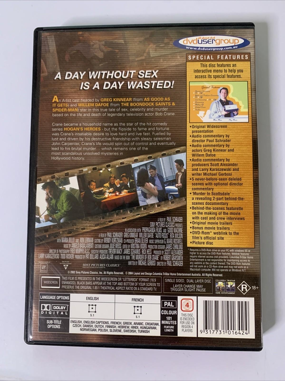 Auto Focus (DVD, 2002) Willem Dafoe, Greg Kinnear Region 4 – Retro Unit