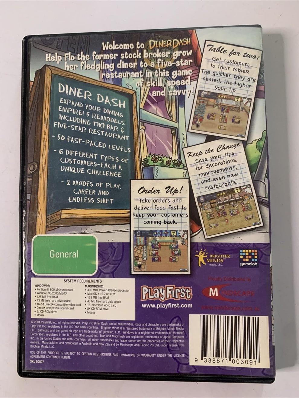 Diner Dash PC CD-ROM Windows Mac Game – Retro Unit