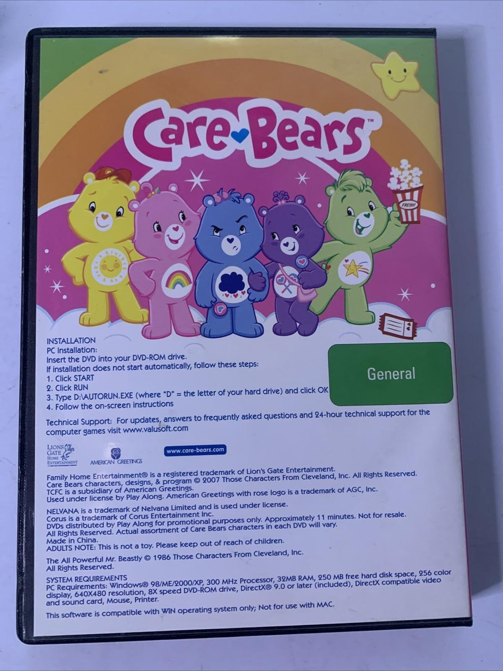 Care Bears Care A Lot Jamboree! PC DVD Windows 2003 Game – Retro Unit