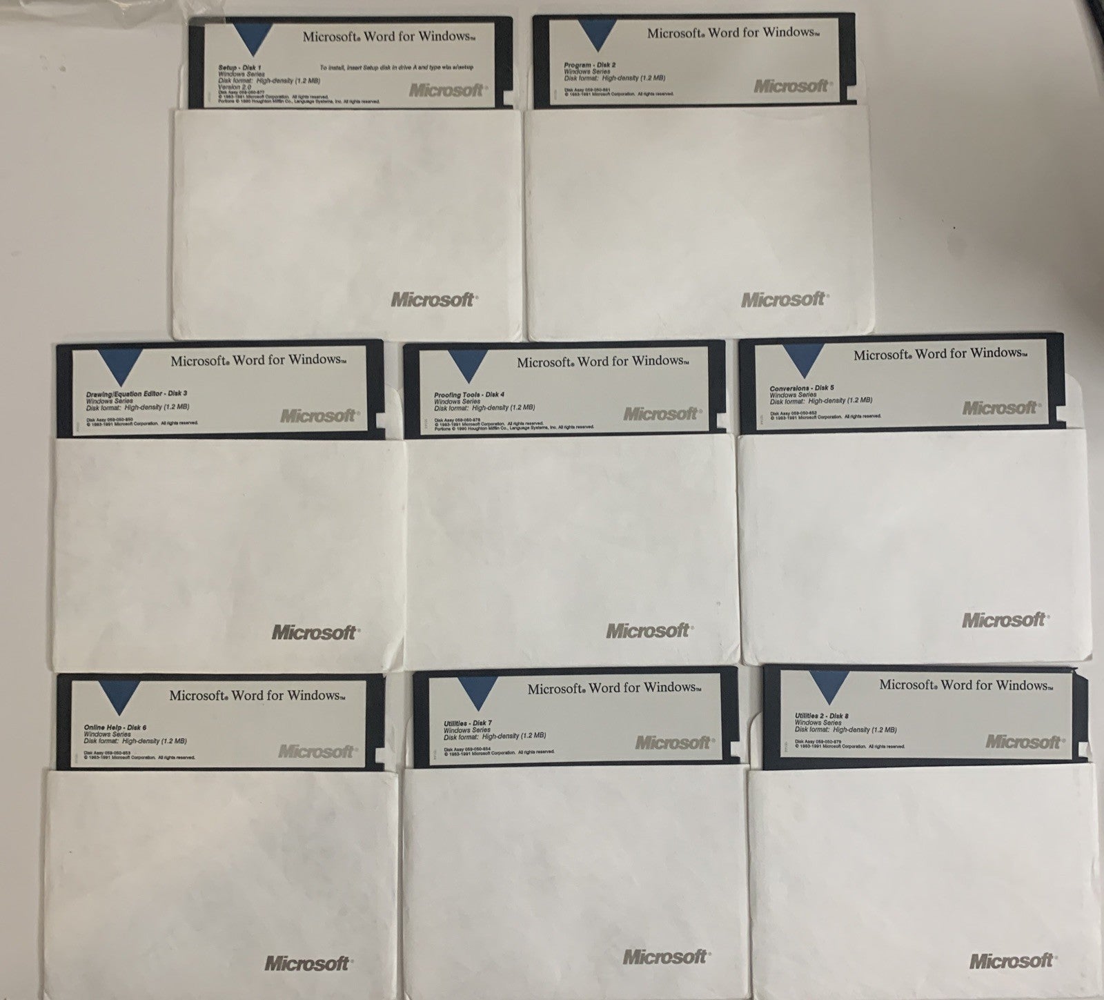 Microsoft Word For Windows Version 2.0 1991 5.25" Floppy Discs – Retro Unit