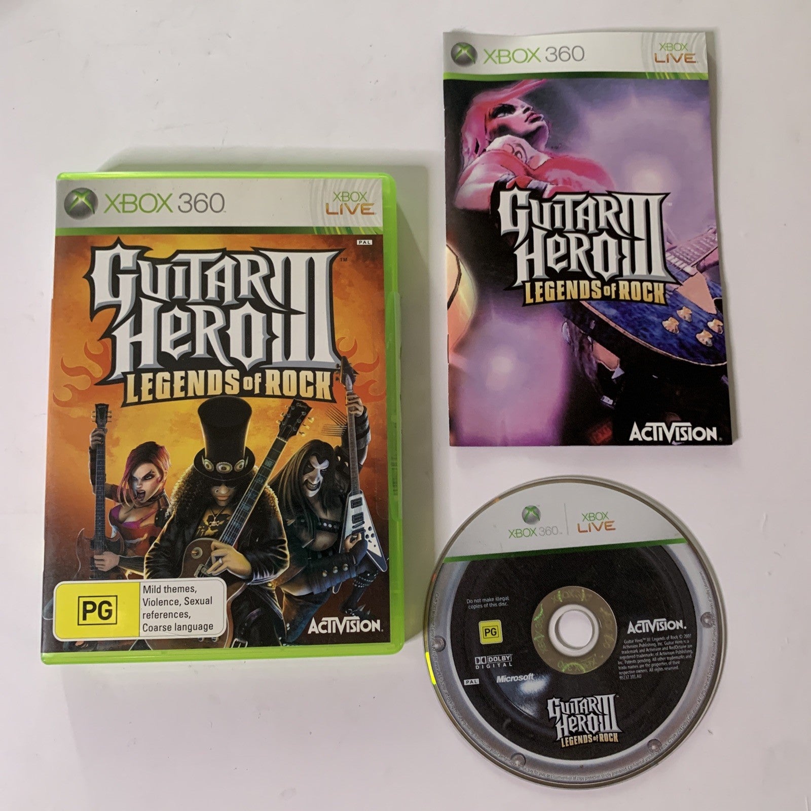 Guitar Hero III: Legends of Rock Microsoft XBOX 360 PAL Game Complete ...