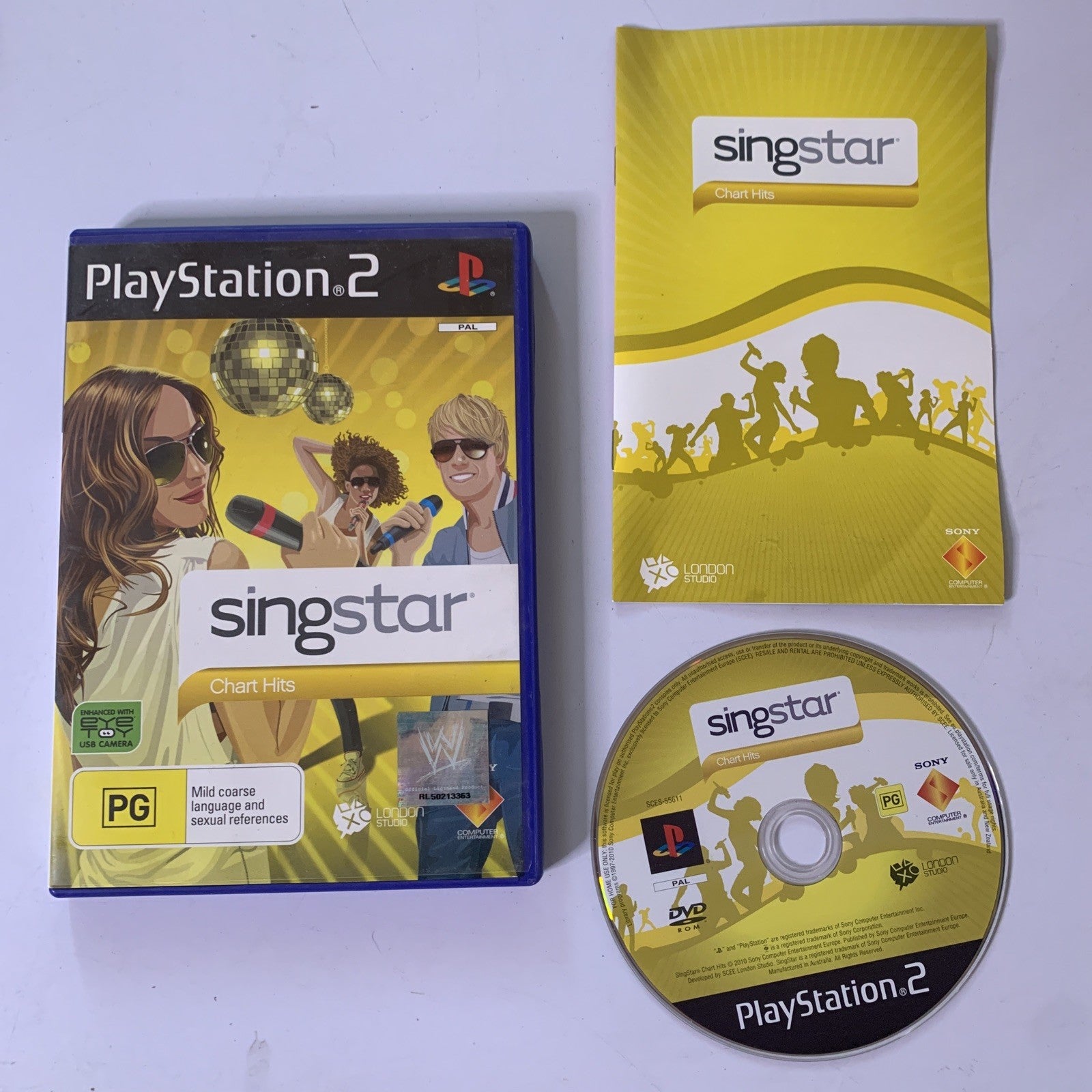 SingStar Chart Hits PS2 Sony PlayStation 2 PAL Singing Karaoke Game Co ...