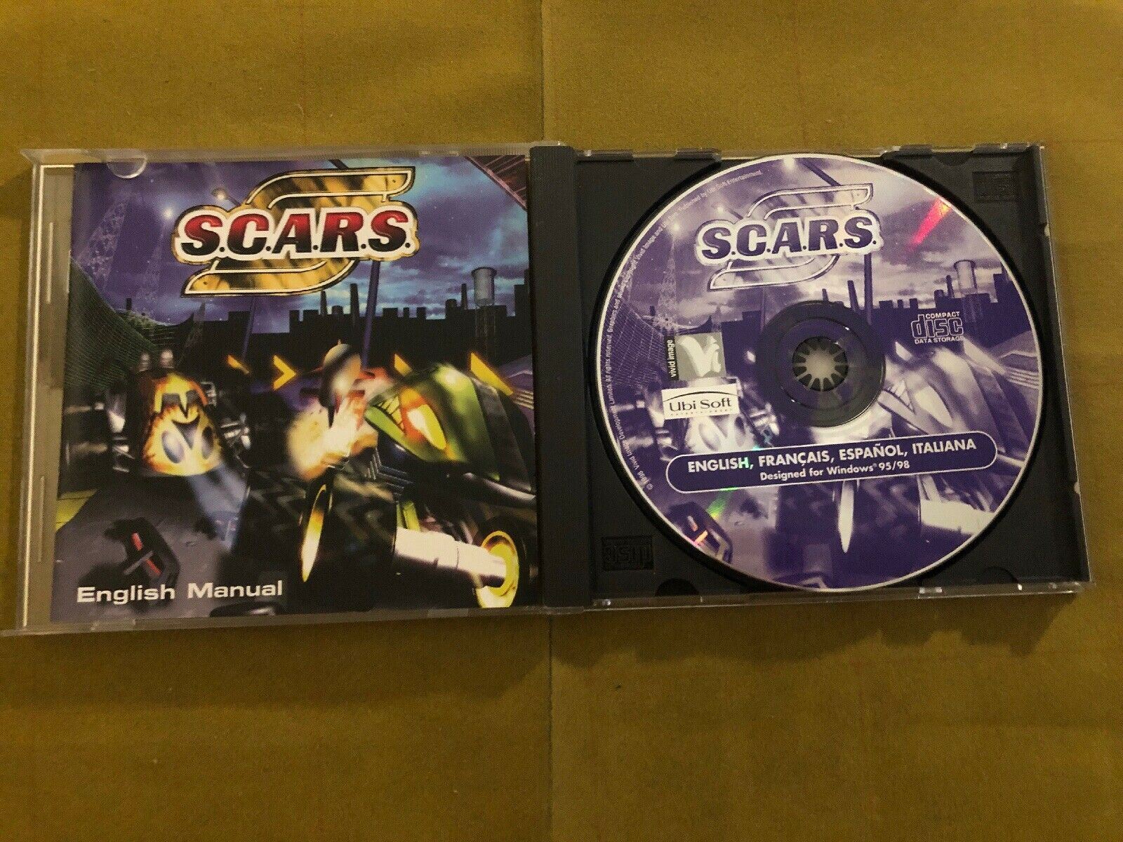 S.C.A.R.S. PC CD-ROM 1998 Ubisoft Vintage Action Racing Game – Retro Unit