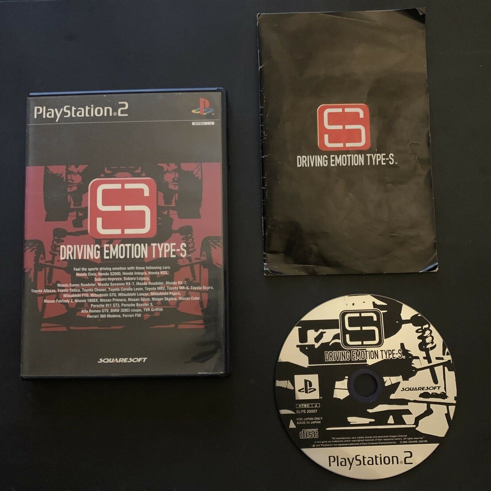 Driving Emotion Type-S - PS2 NTSC-J Japan Squaresoft Driving Game w Ma ...