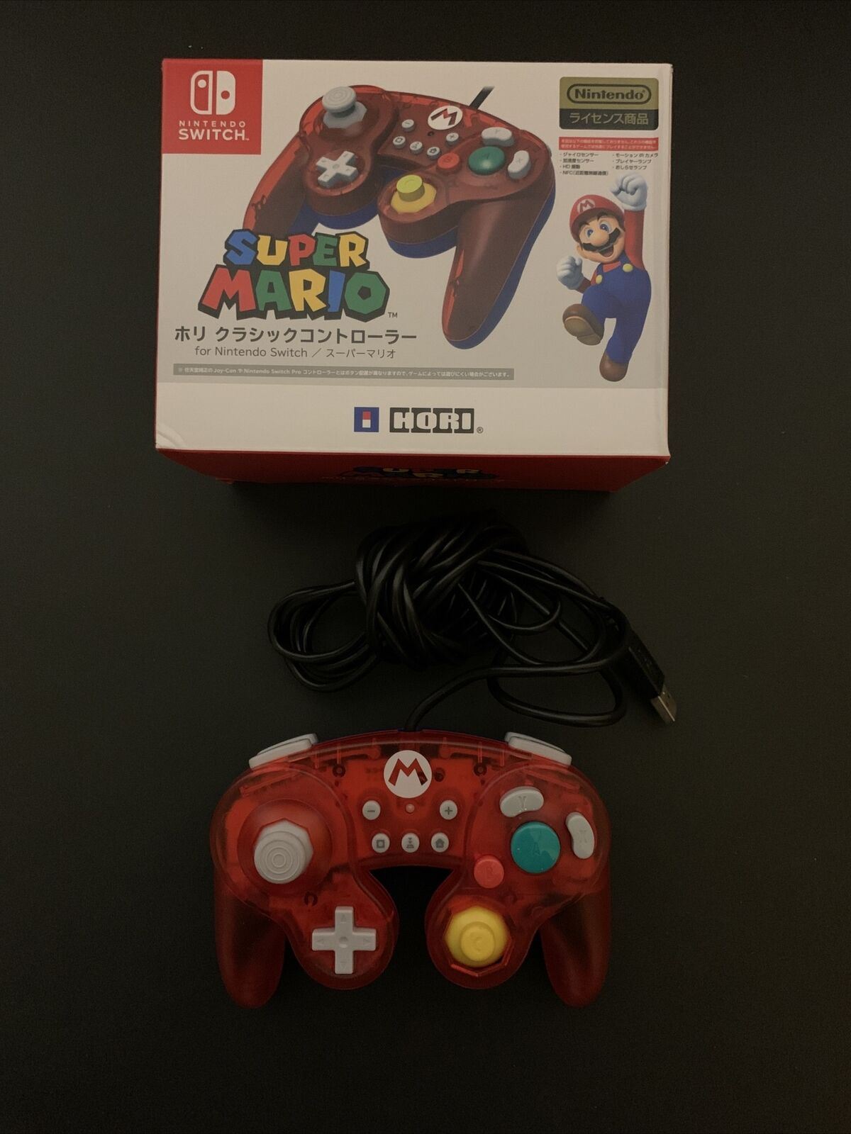 Official Super Mario Hori Gamecube Classic Controller for Nintendo Swi ...