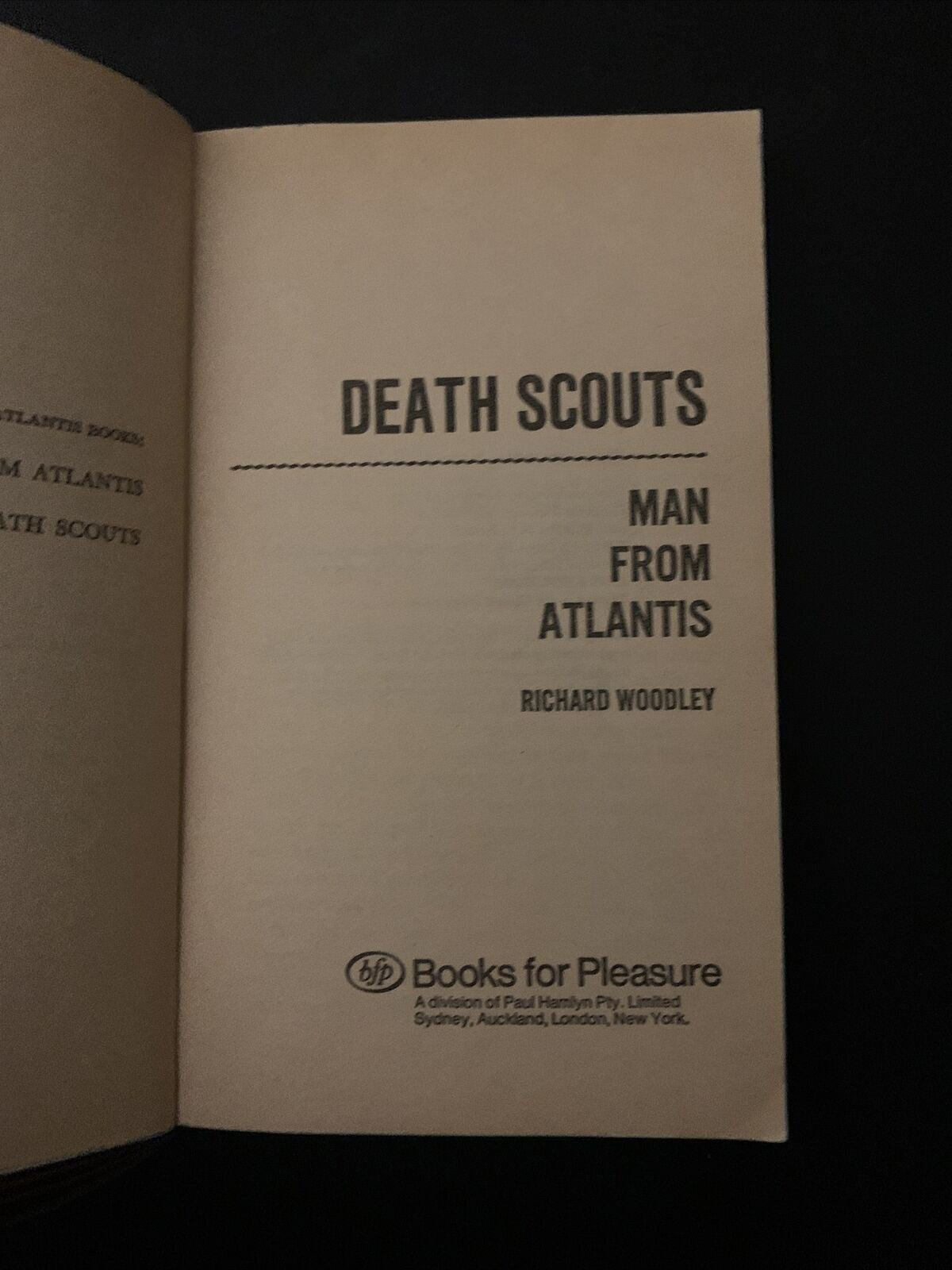 Man from Atlantis - Death Scouts By Richard Woodley 1979 Book – Retro Unit