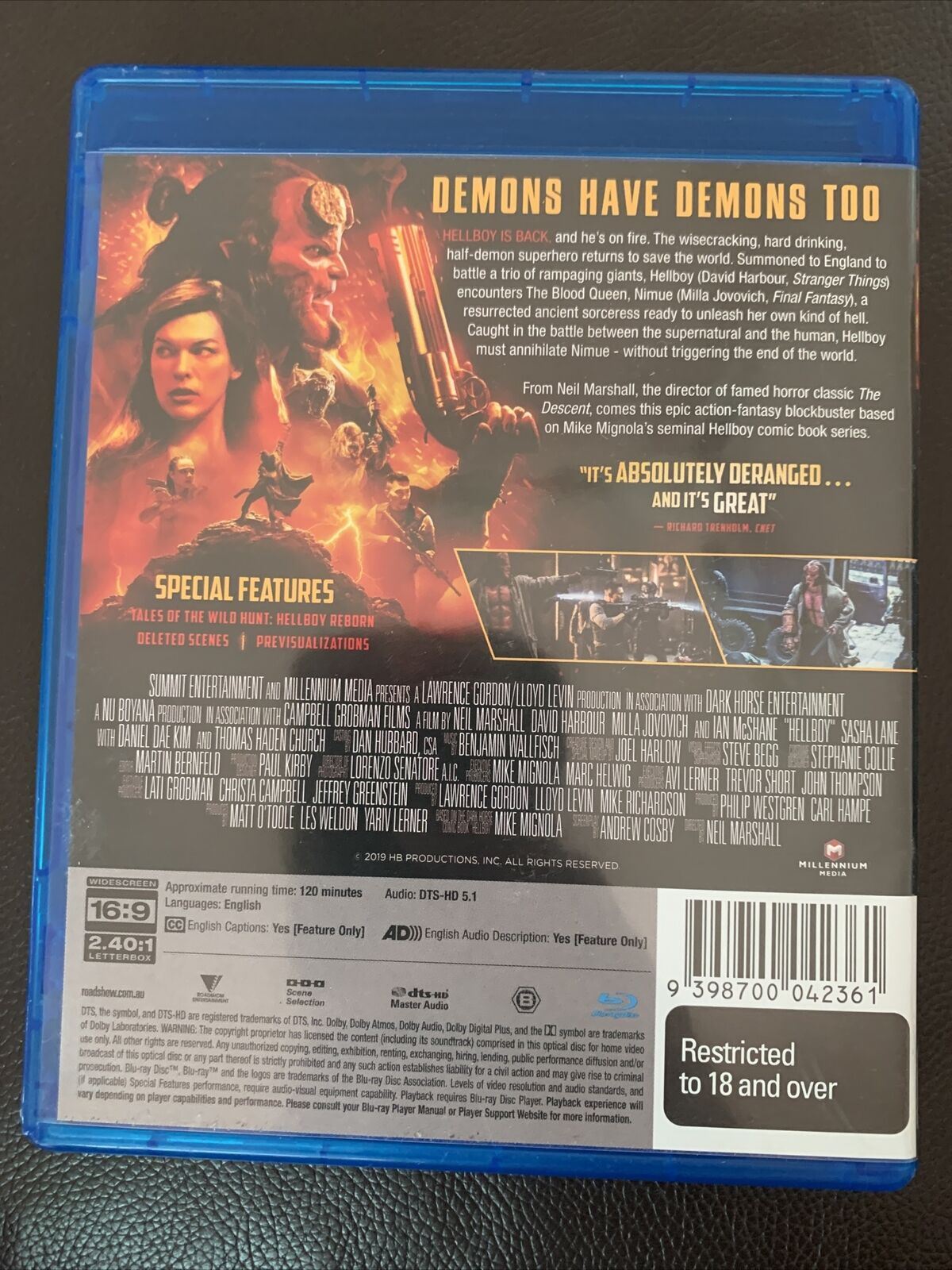 Hellboy (Blu-ray, 2019) Mark Stanley, Brian Gleeson, Nadya Keranova. R – Retro Unit