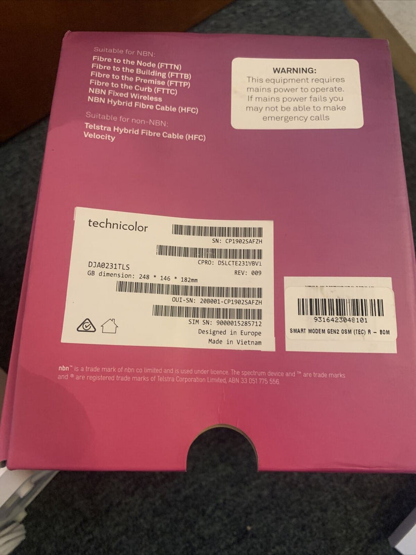 TELSTRA Smart Modem Gen 2 with Voice Backup & 4G Backup – Retro Unit