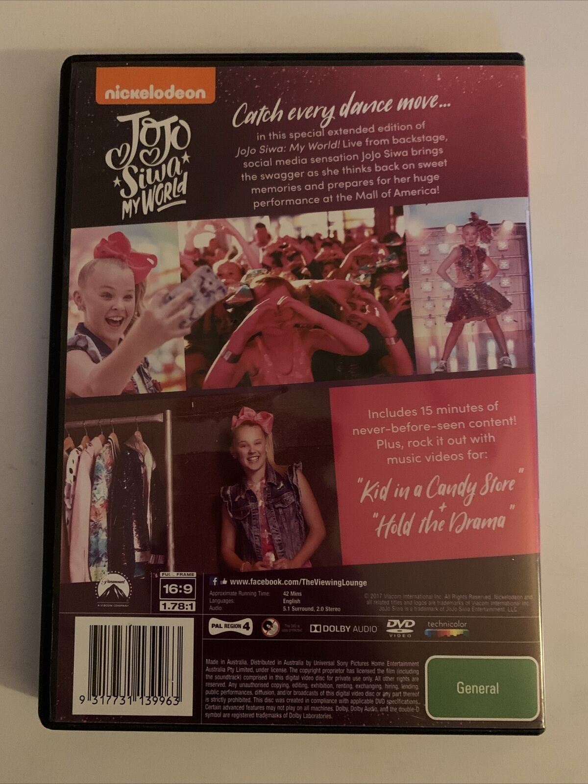 Jojo Siwa - My World (DVD) Guy Amir, Kayla-Marie Gaskin. Region 4&2 ...