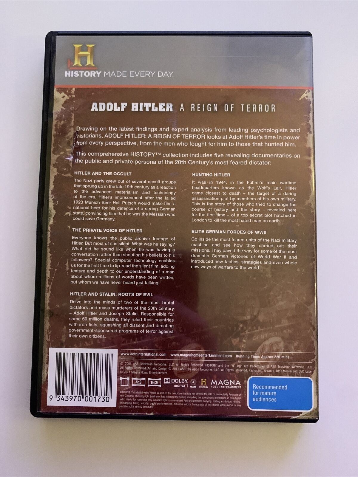 Adolf Hitler - A Reign Of Terror (DVD) History Documentary. Region 4 ...