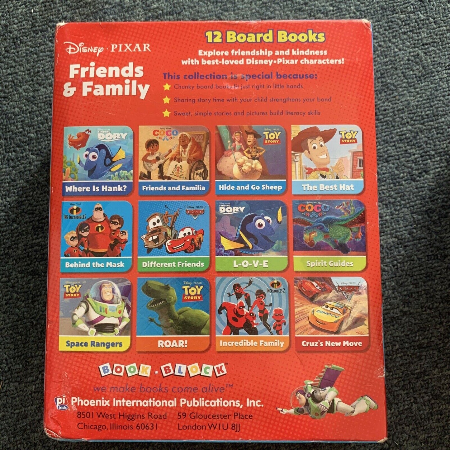 Disney Pixar Friends & Family 12 Board Books – Retro Unit
