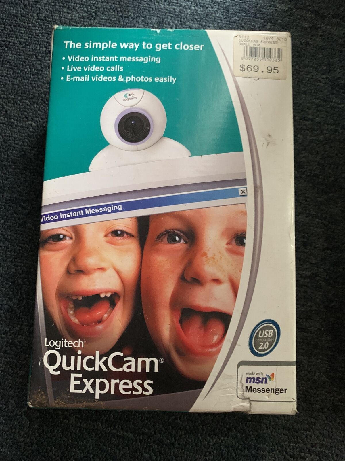 Vintage Logitech QuickCam Express Webcam USB – Retro Unit