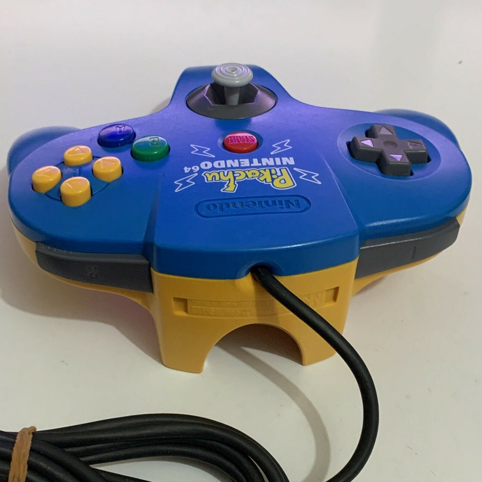 Genuine Official Nintendo 64 Pokemon Blue Yellow N64 Controller Joysti ...