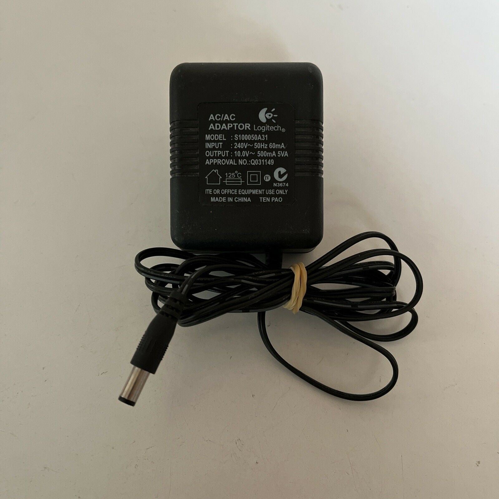 Genuine Logitech AC/AC Adapter S100050A31 Power Supply 10V 500mA ...
