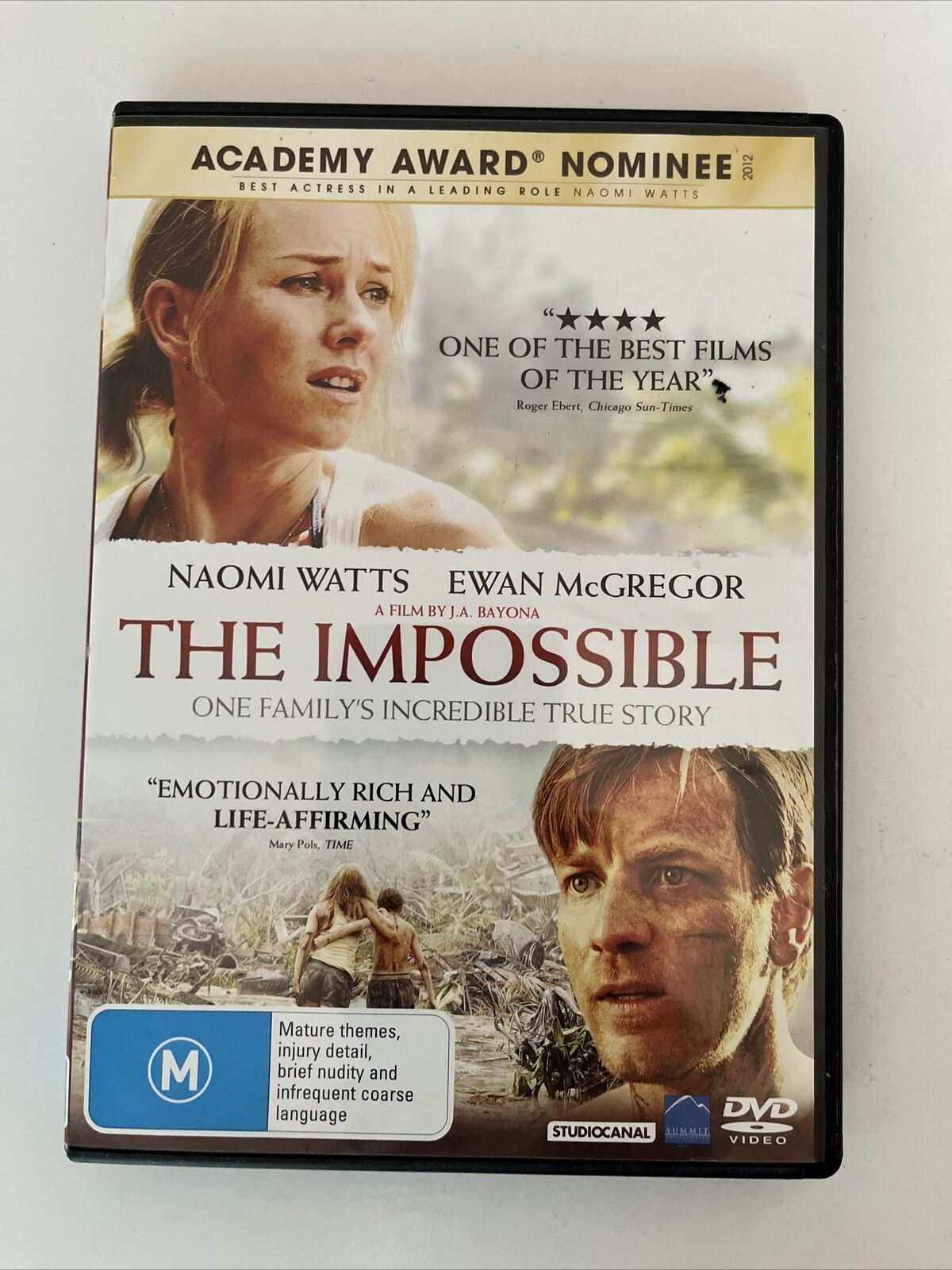 The Impossible (DVD, 2012) Naomi Watts, Ewan McGregor, Tom Holland. Re ...