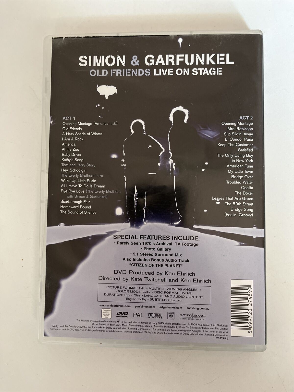 Simon & Garfunkel Old Friends Live on Stage DVD – Retro Unit