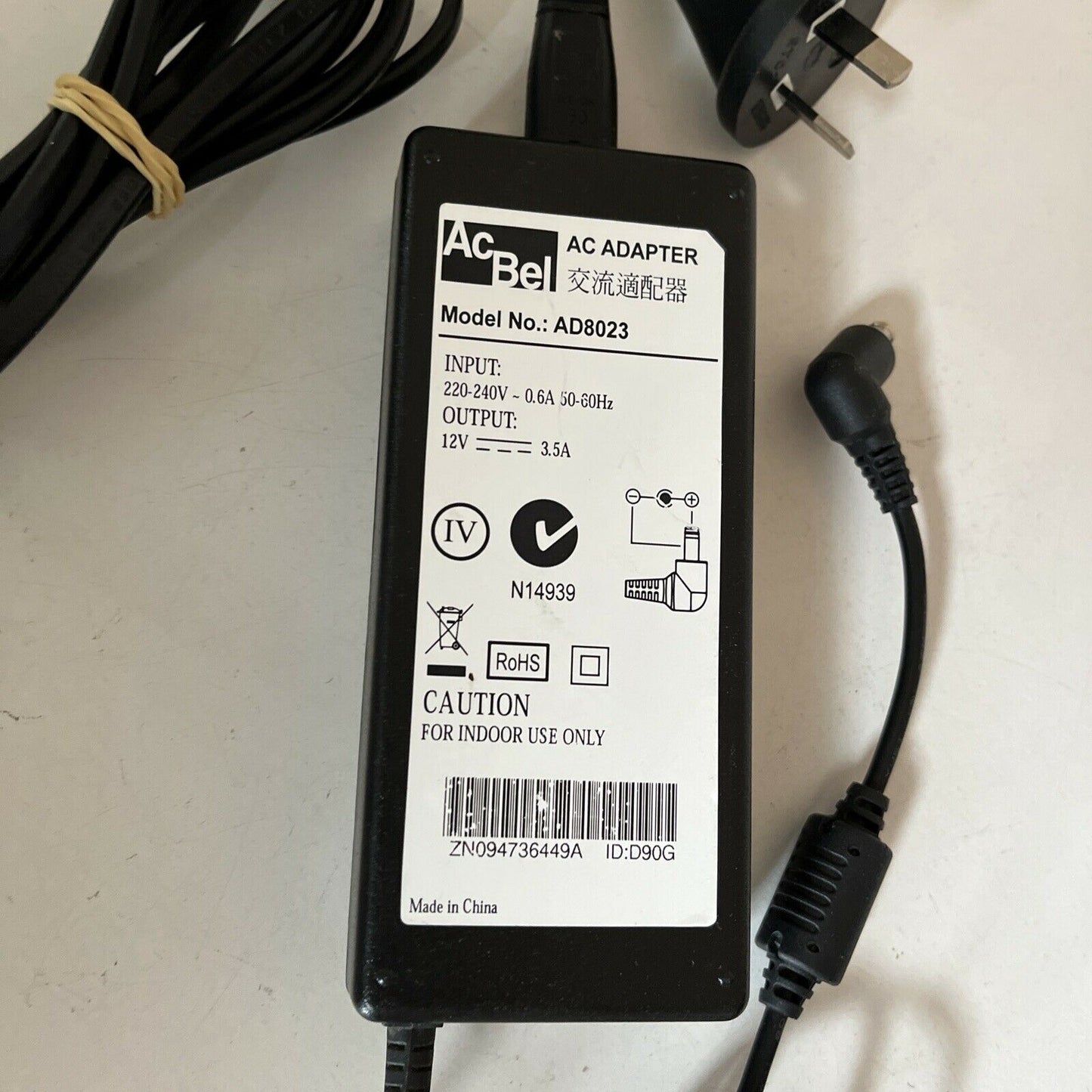 Genuine Foxtel Acbel AD8023 AC Adapter 12V 3.5A Power Supply – Retro Unit