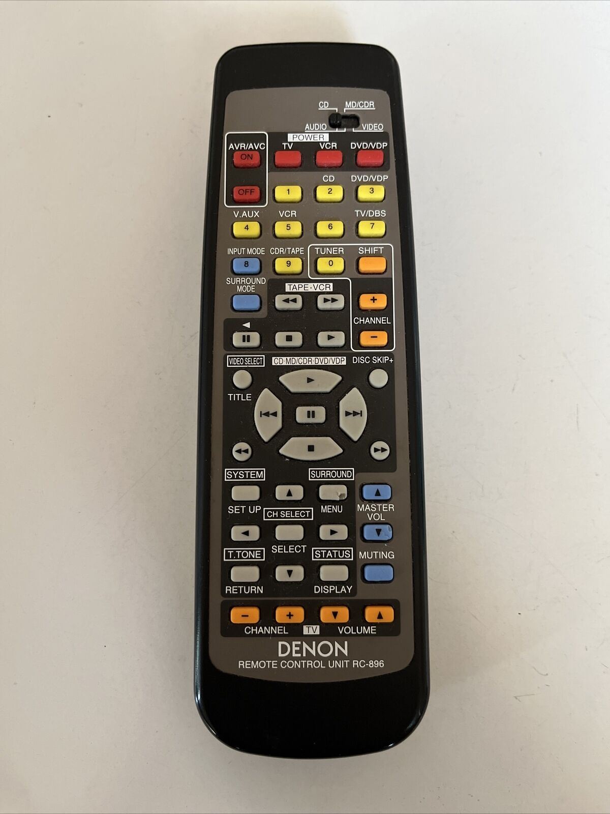 Genuine Denon RC-896 Remote Control for AV-1039, AV-483, AVC-1500, AVR ...