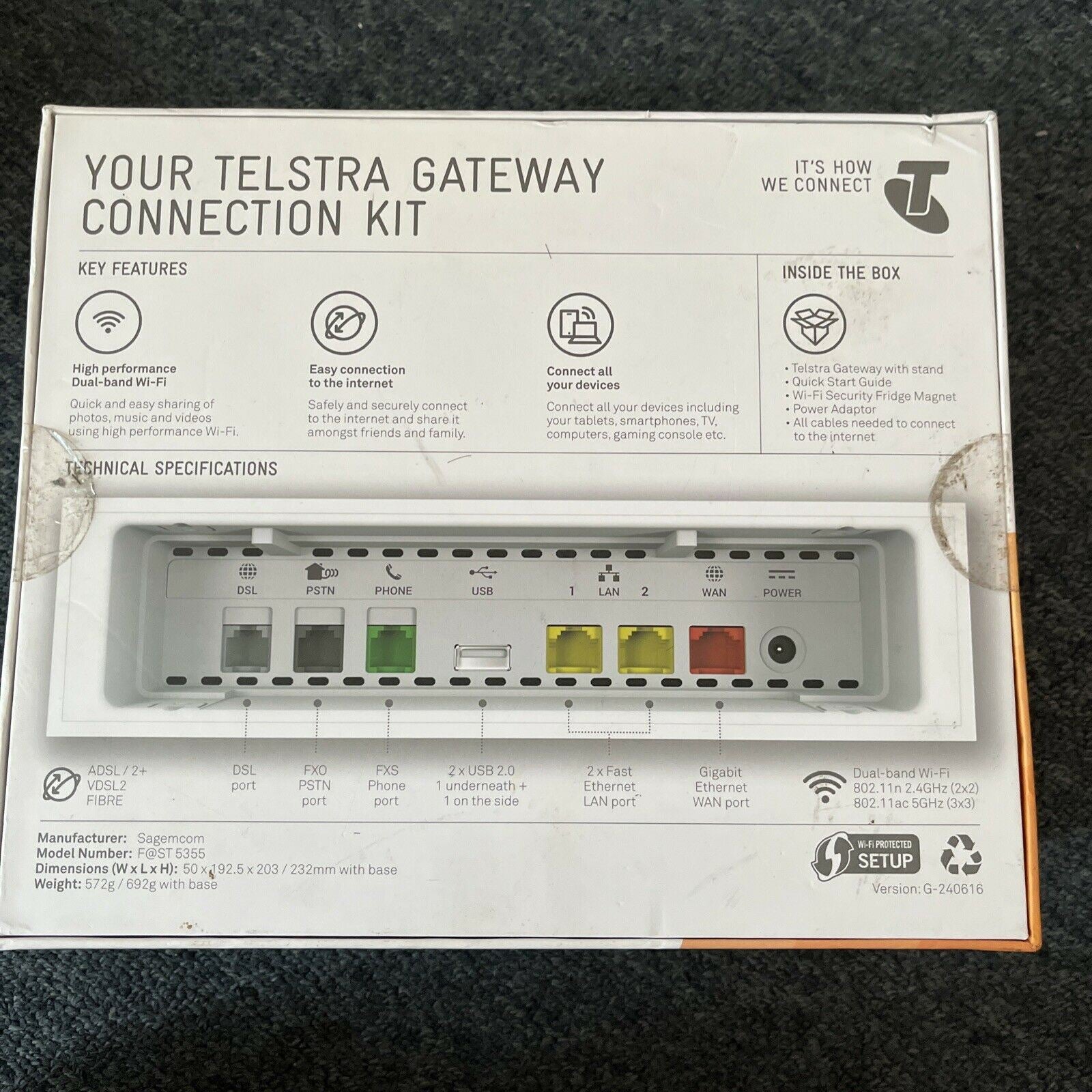 Telstra Gateway Connection Kit NBN Modem Sagemcom – Retro Unit