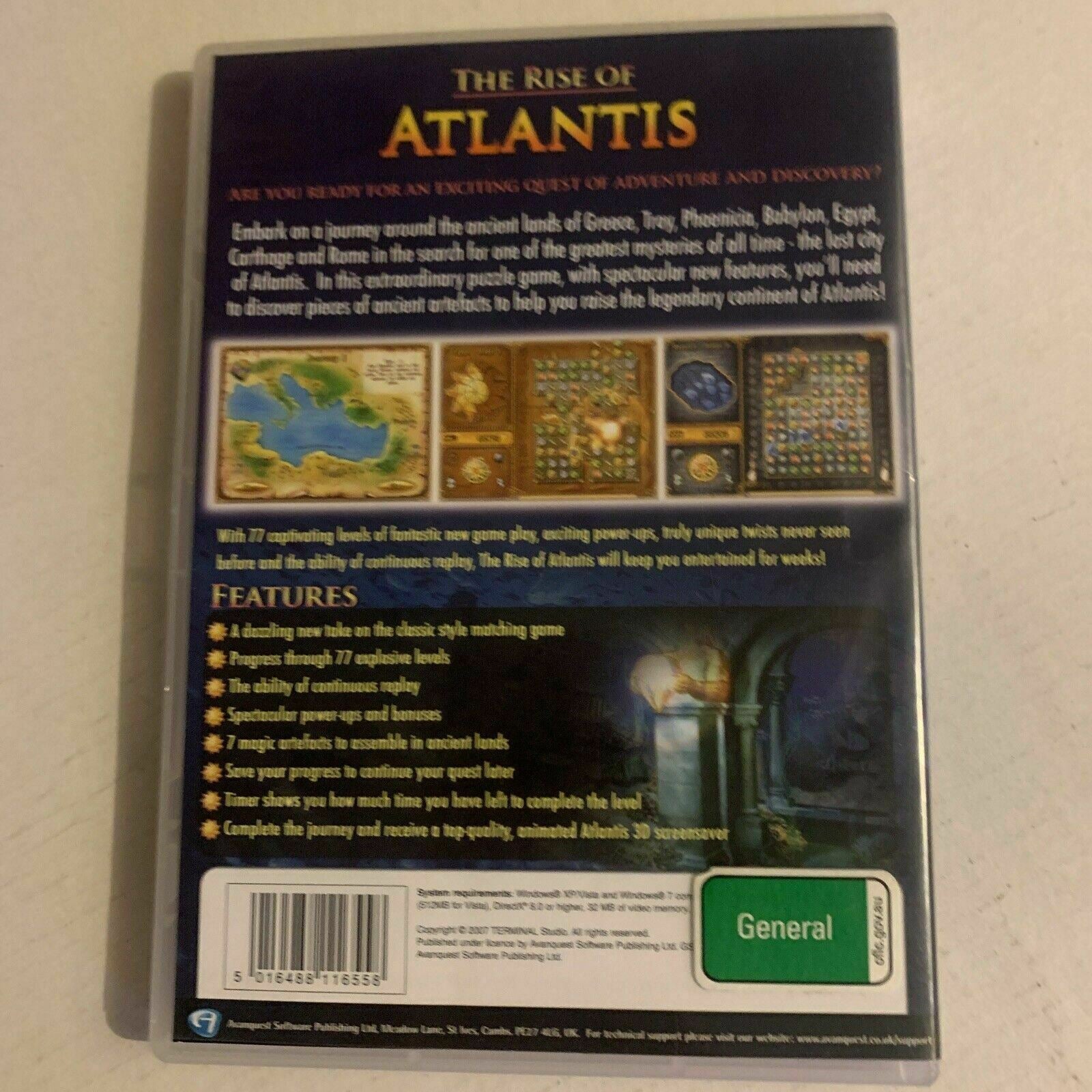 The Rise Of Atlantis - PC Windows Puzzle Game – Retro Unit
