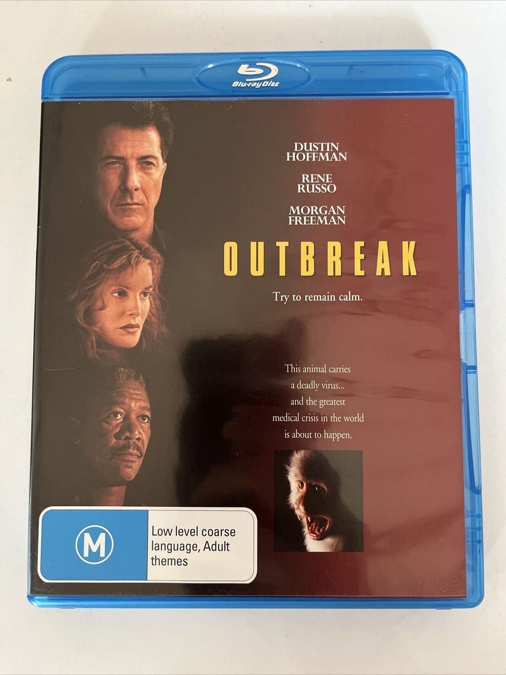 Outbreak (Blu-ray, 1995) Dustin Hoffman, Morgan Freeman, Rene Russo ...