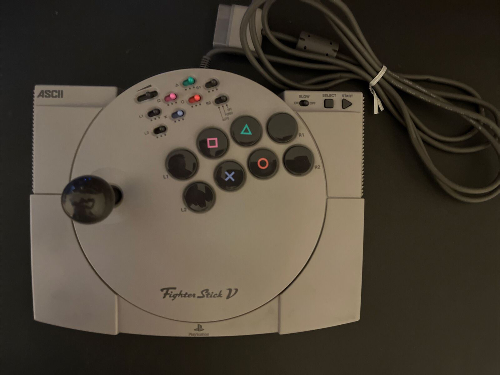 Sony PlayStation ASCII Fighter Stick V for PS1/PS2 Arcade Stick w Turb ...