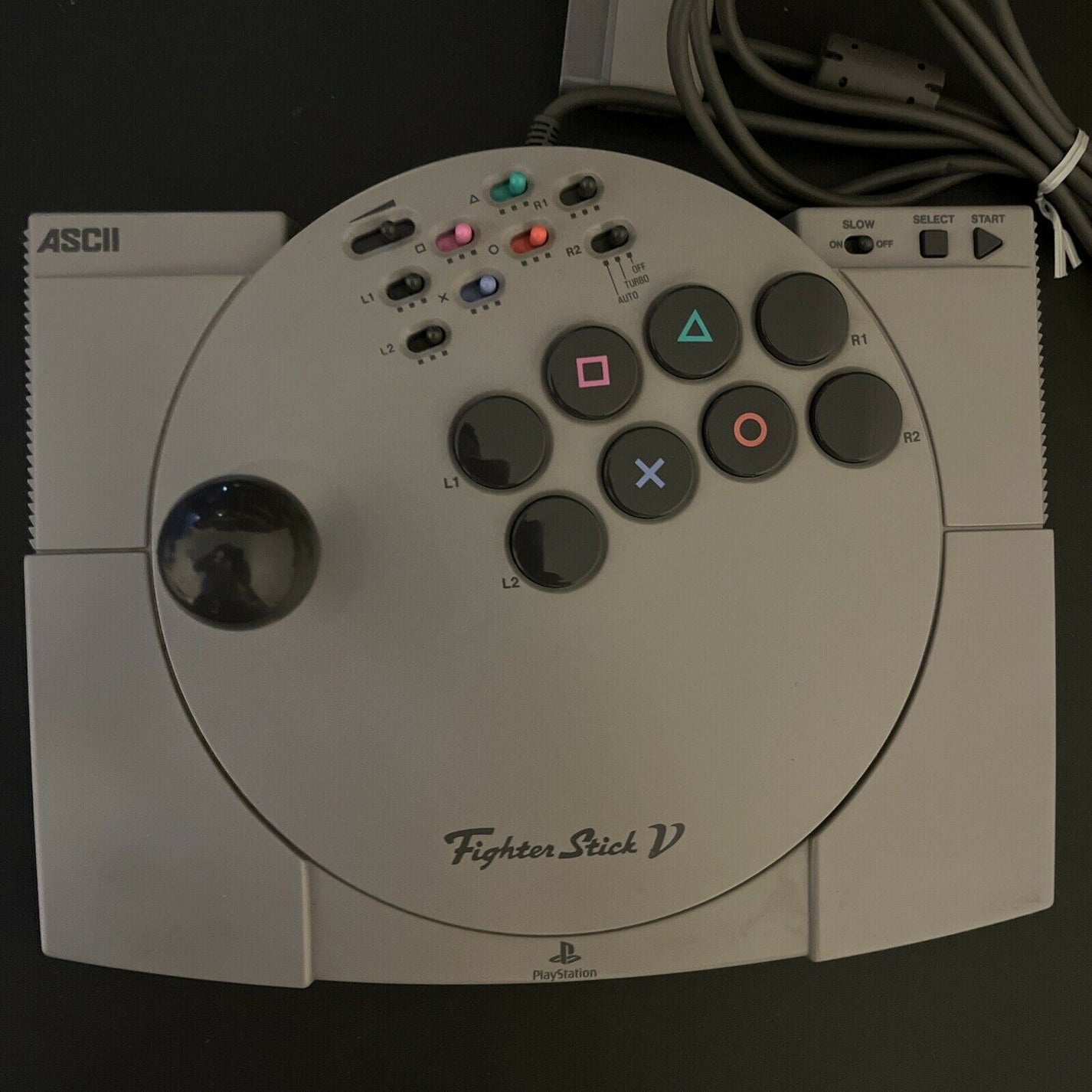 Sony PlayStation ASCII Fighter Stick V for PS1/PS2 Arcade Stick w Turb ...