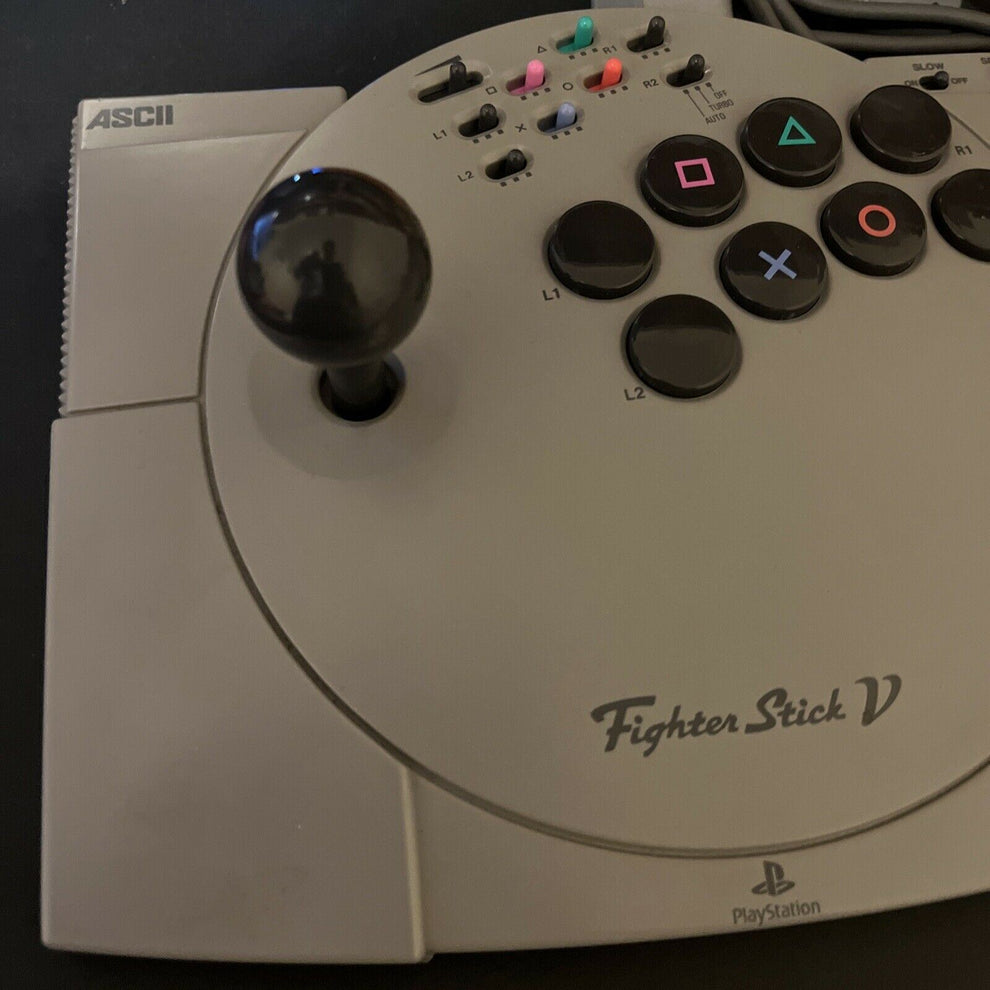Sony PlayStation ASCII Fighter Stick V for PS1/PS2 Arcade Stick w Turb ...