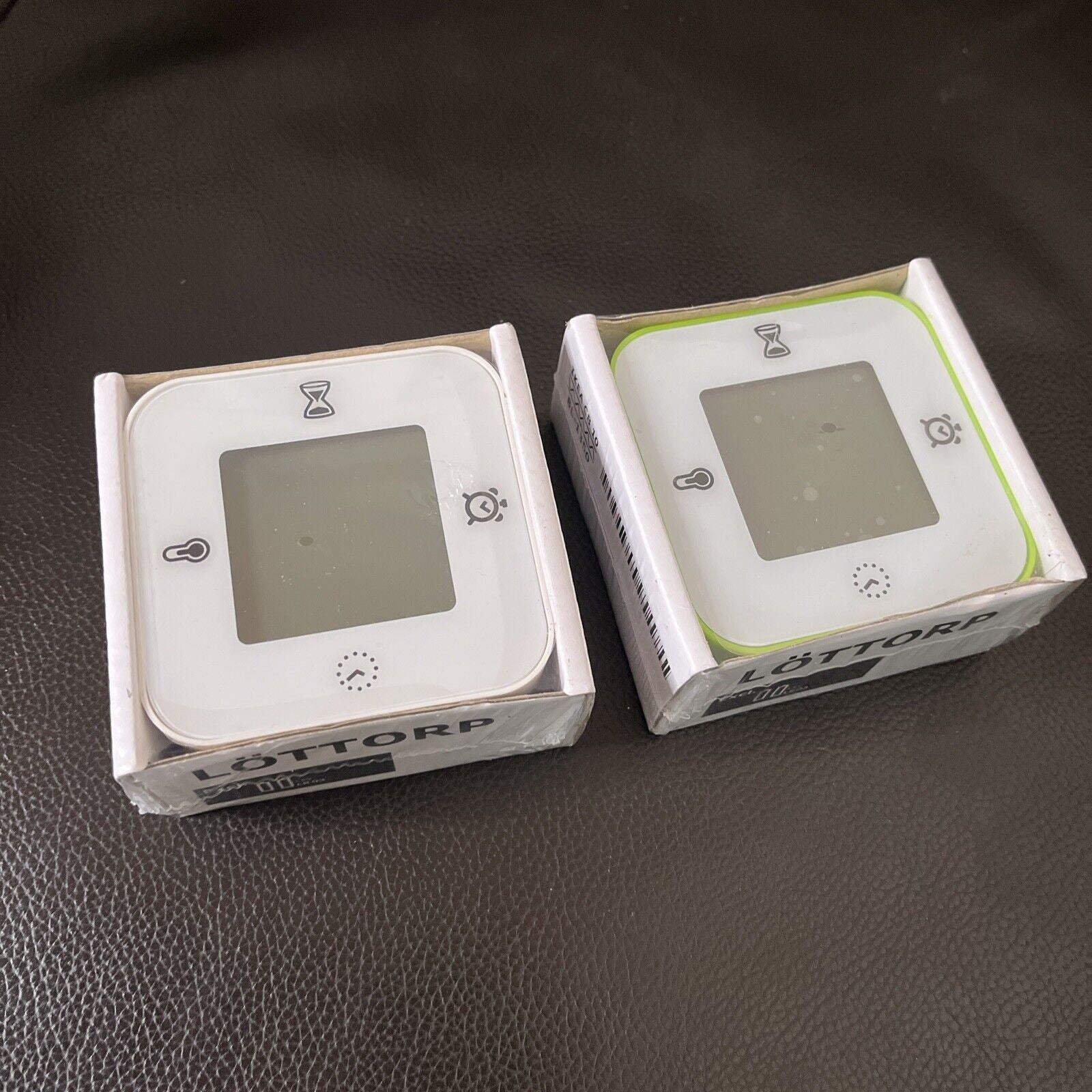 2x NEW IKEA KLOCKIS Digital Clock Thermometer Alarm Timer Green & WHIT ...