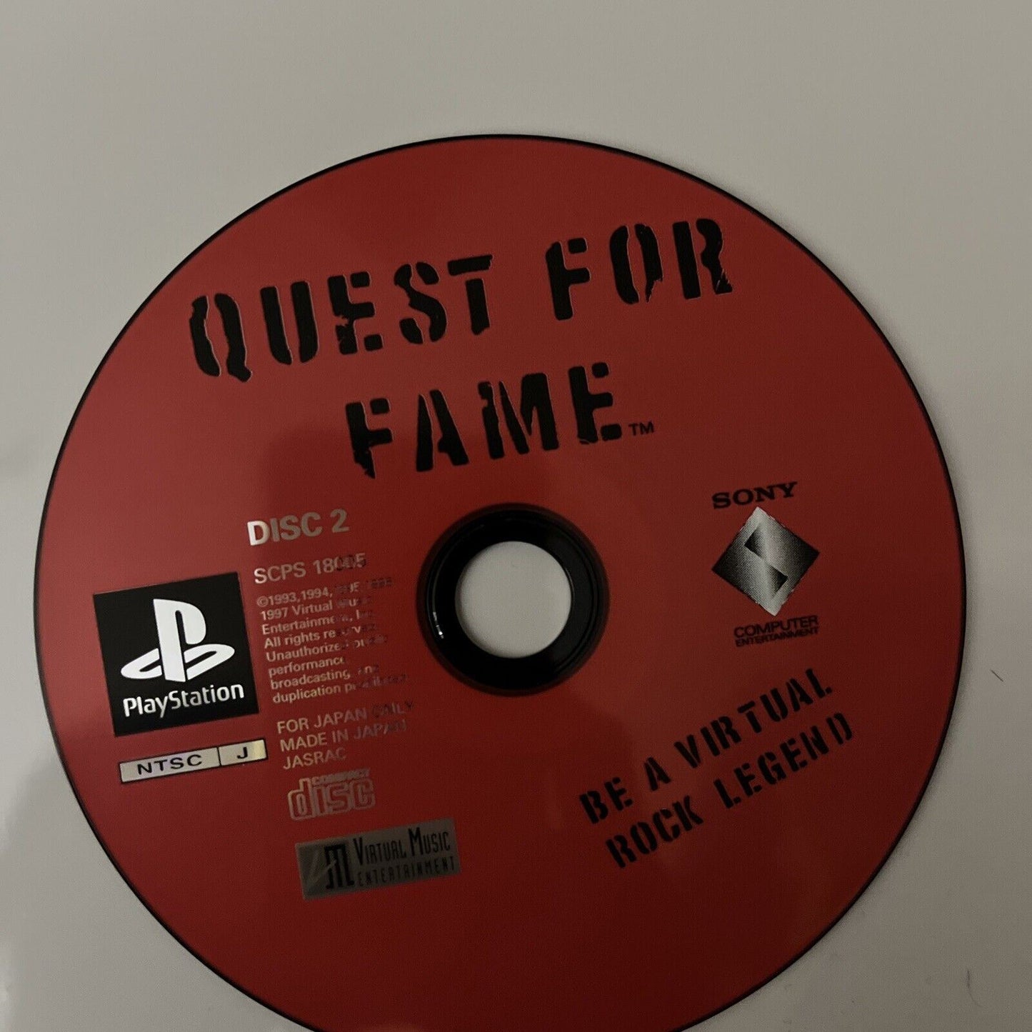 Quest for Fame - Be a Virtual Rock Legend with Aerosmith PS1 Sony NTSC ...