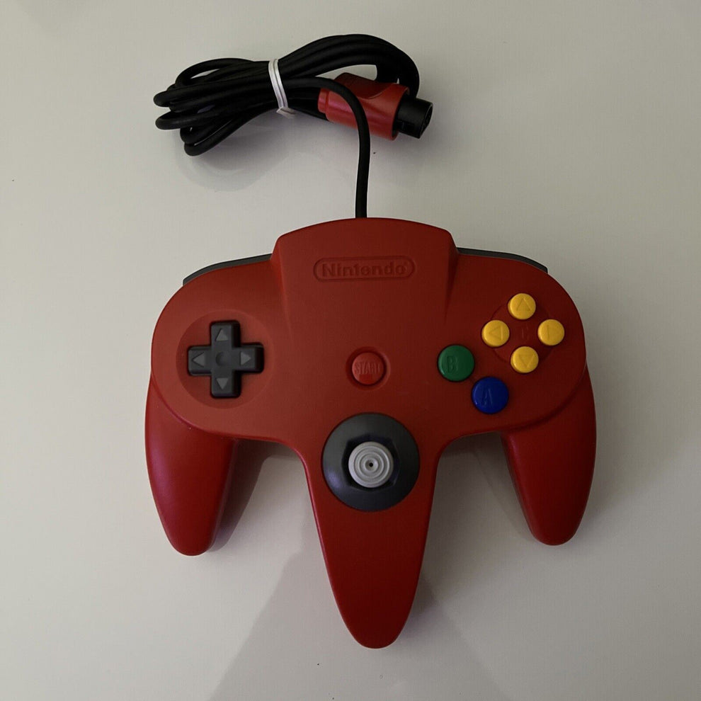 Official Nintendo 64 Controller Red N64 Genuine, Tested & Ex Working C ...