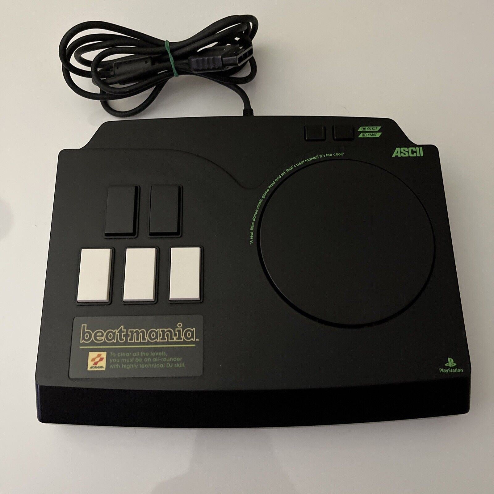 Official Sony PlayStation Beatmania ASCII Konami DJ Controller ASC-051 ...