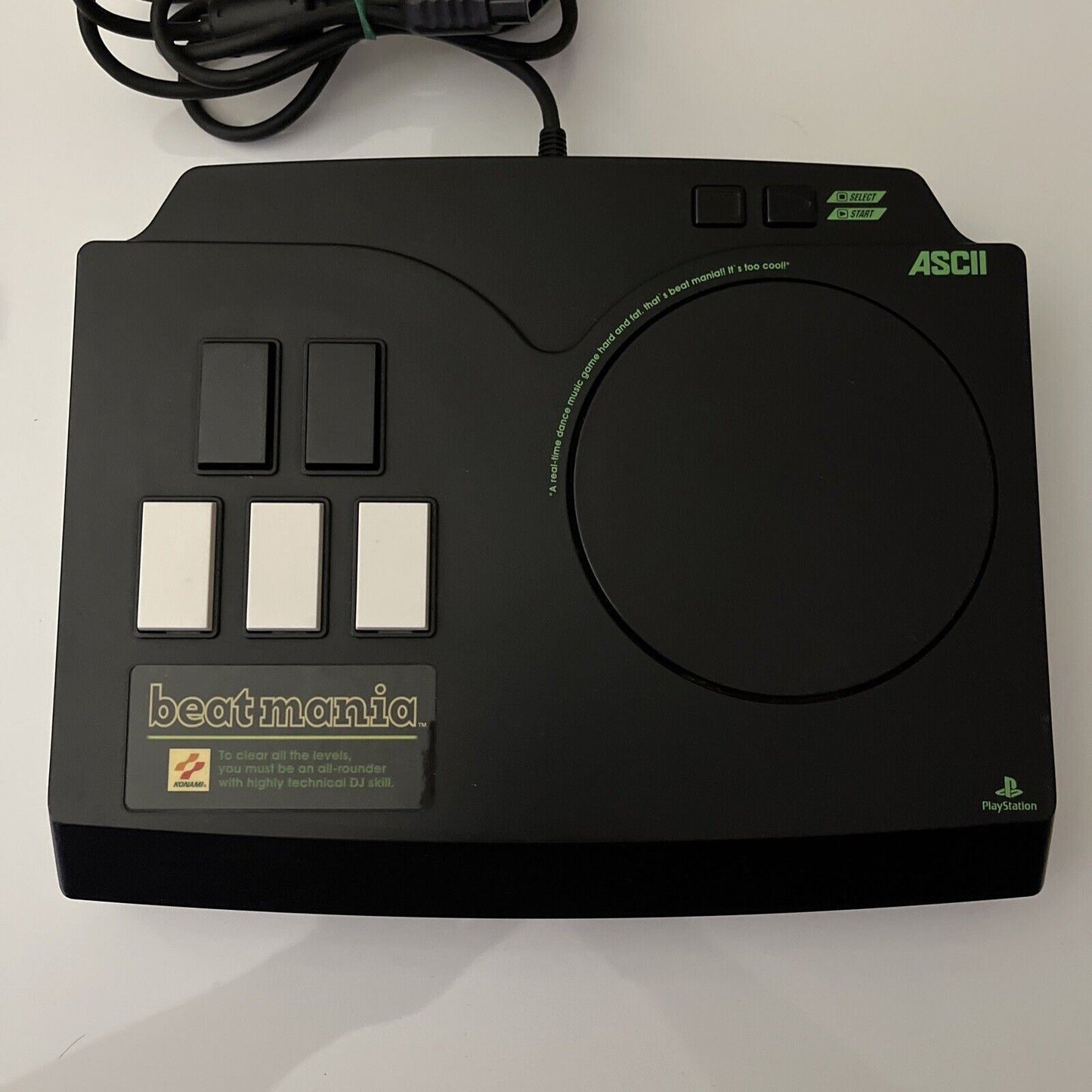 Official Sony PlayStation Beatmania ASCII Konami DJ Controller ASC-051 ...