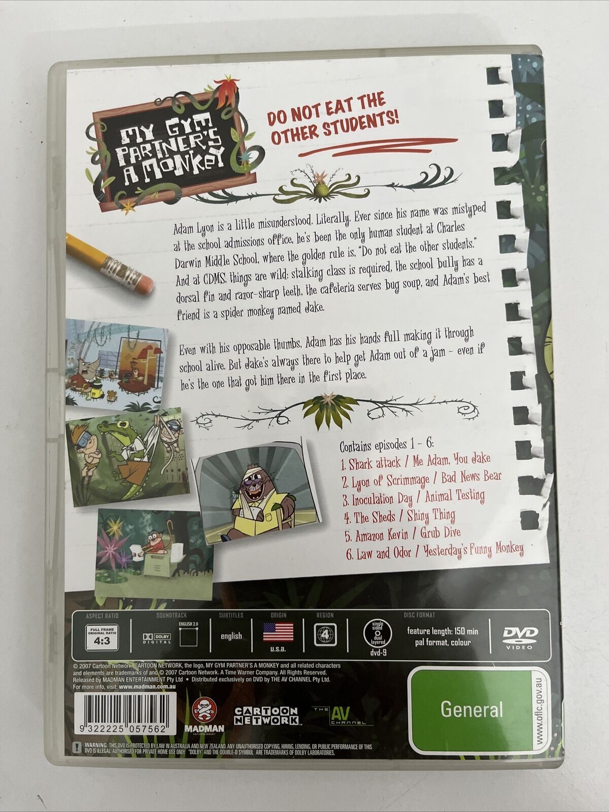 My Gym Partner's a Monkey - King of the Jungle (DVD, 2005) Region 4 NE ...